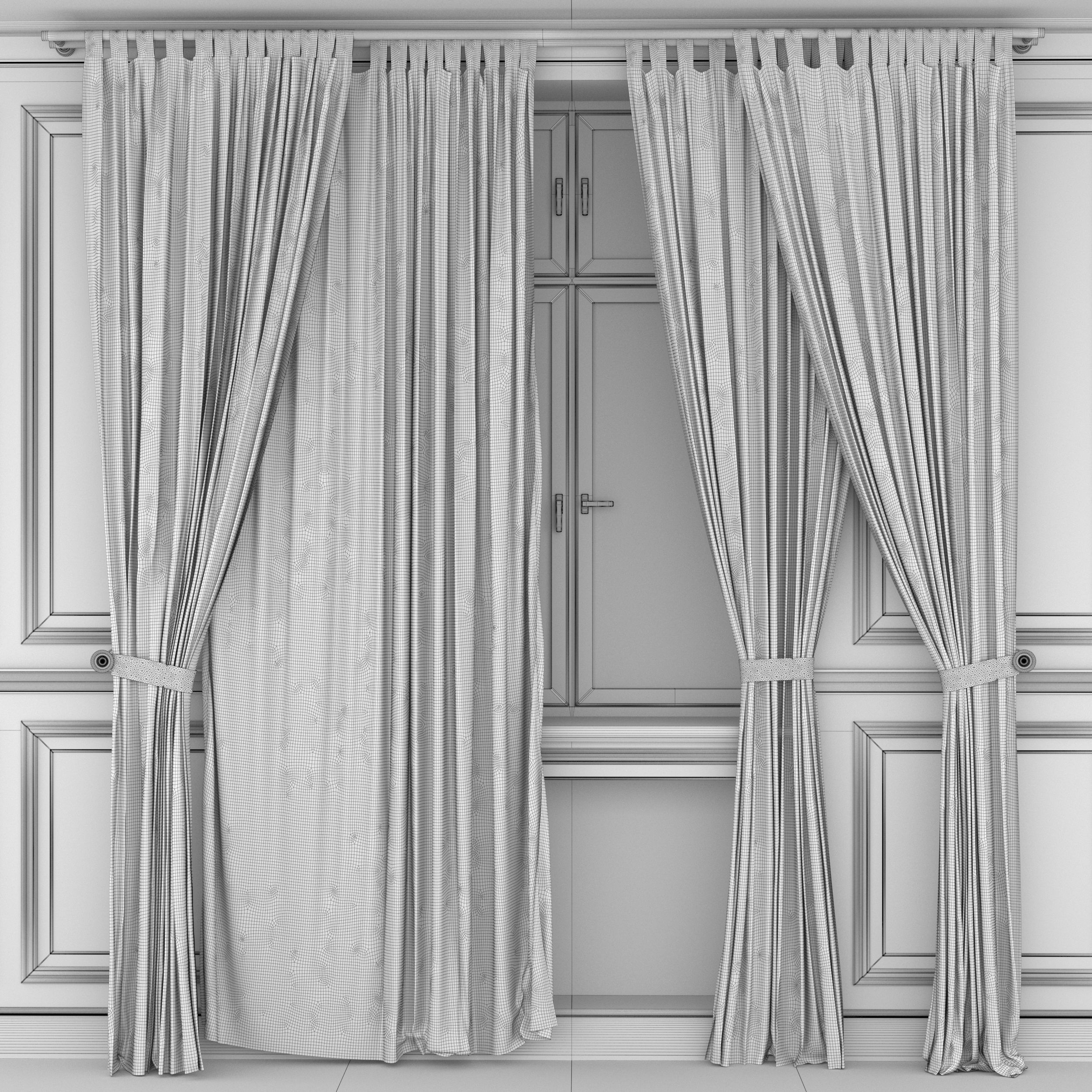 Curtain Set 486C 3D model | CGTrader