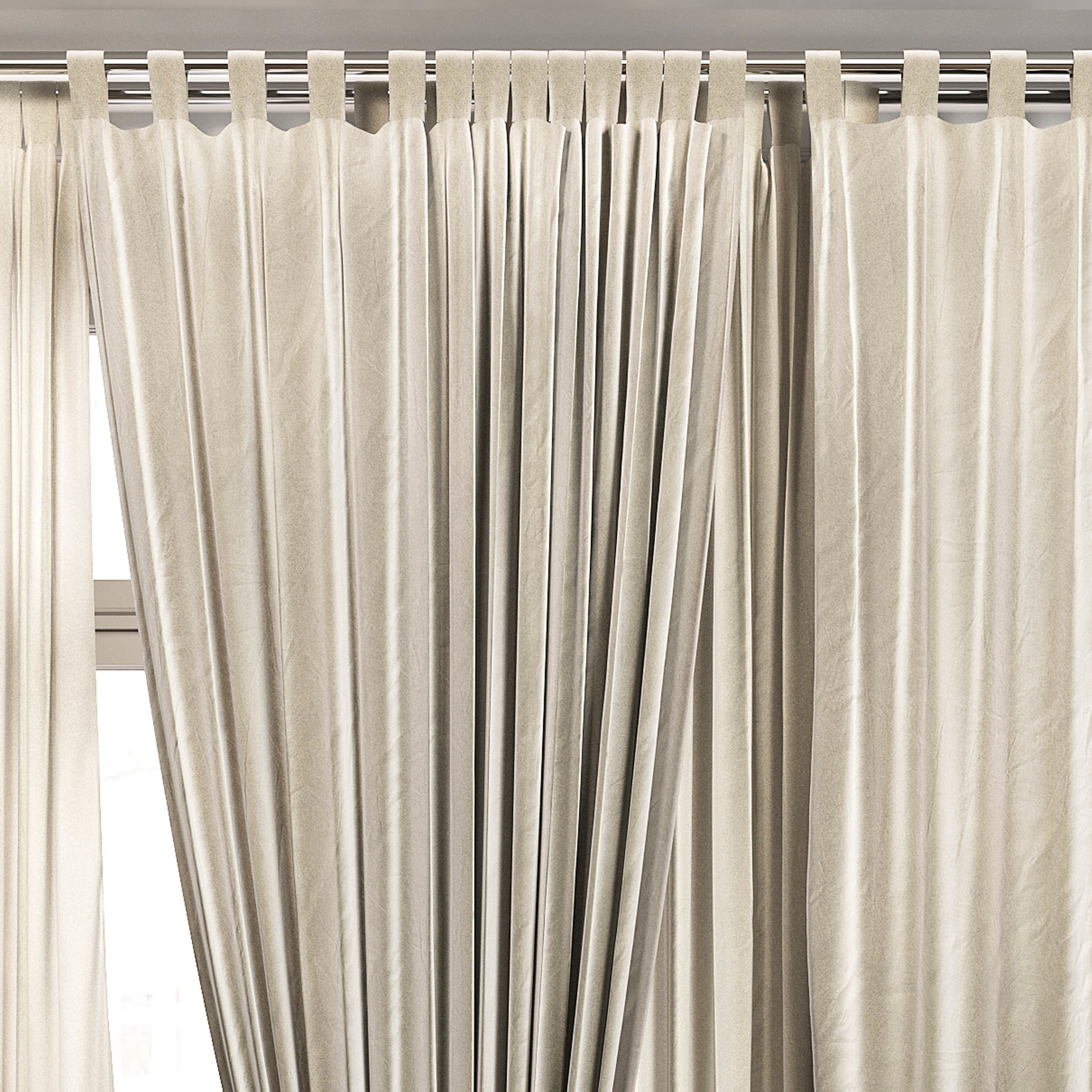 Curtain Set 488C 3D model | CGTrader