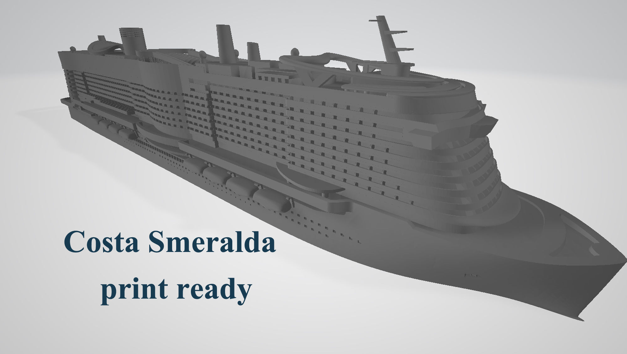 Costa Smeralda cruise ship 3D print model 3D model 3D printable | CGTrader