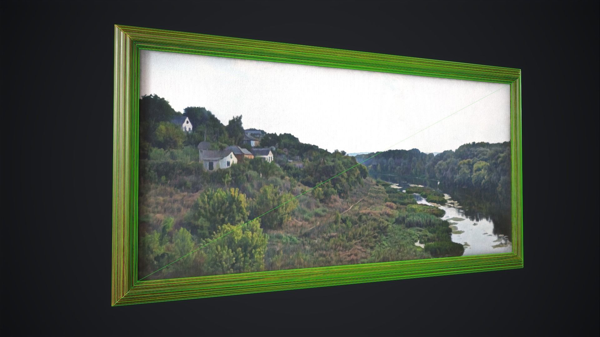 Frame and two pictures free VR / AR / low-poly 3D model | CGTrader