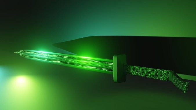 sword glowing free 3D model 3D printable | CGTrader