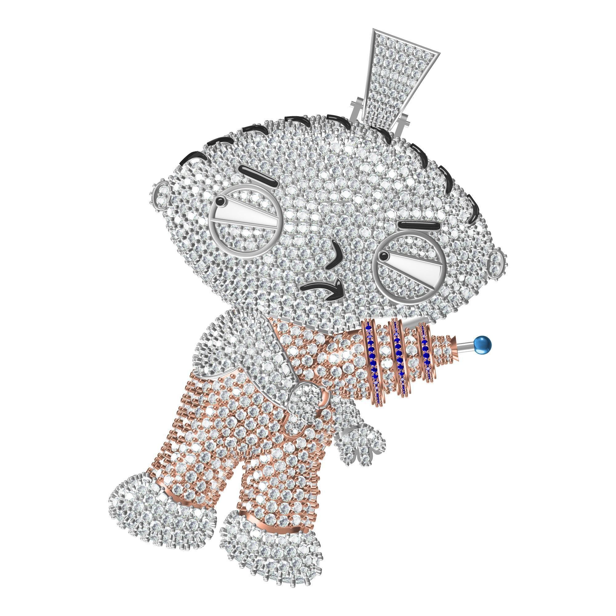 Stewie Griffin Cartoon Pendant Hip Hop 3D model 3D printable | CGTrader