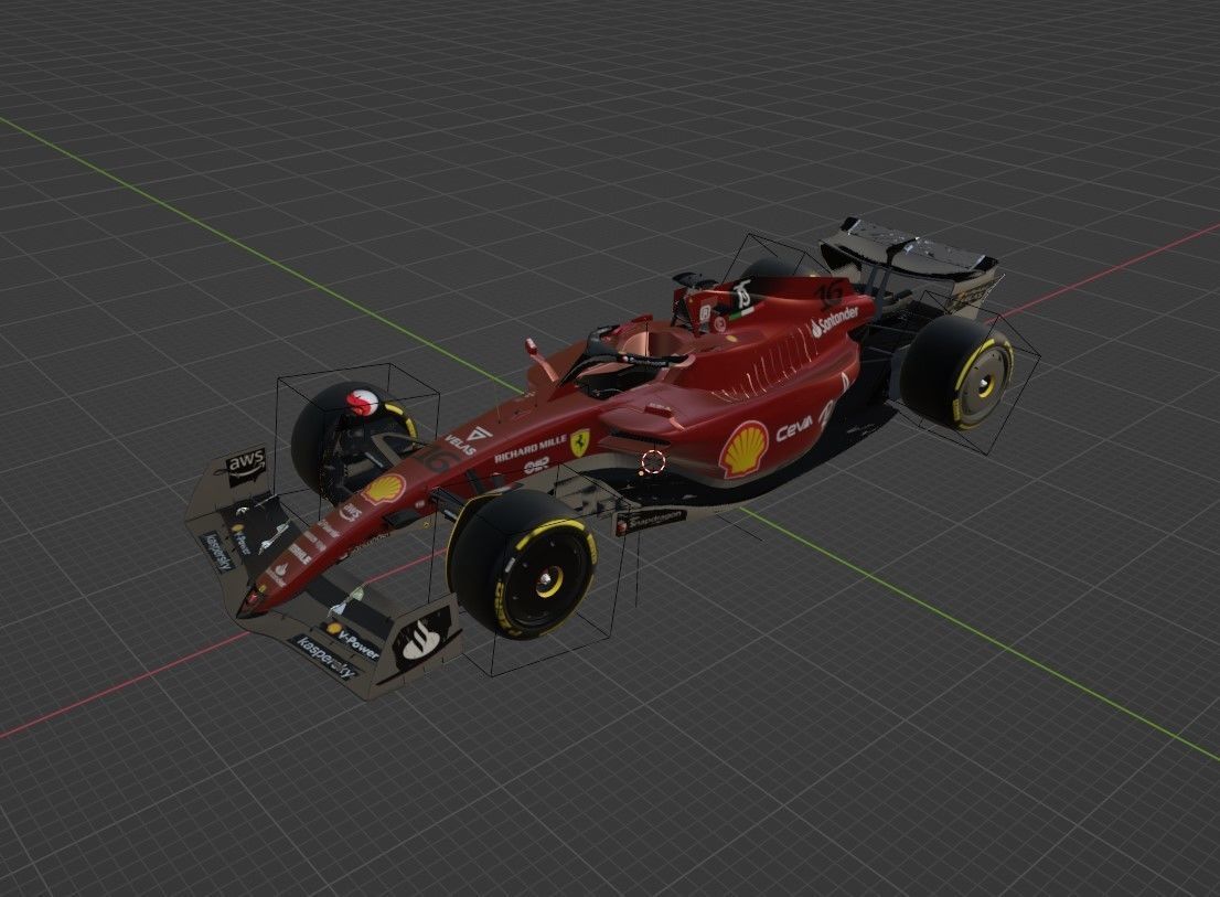 3D model f1 2022 Ferrari F1-75 Low-poly 3D model VR / AR / low-poly ...