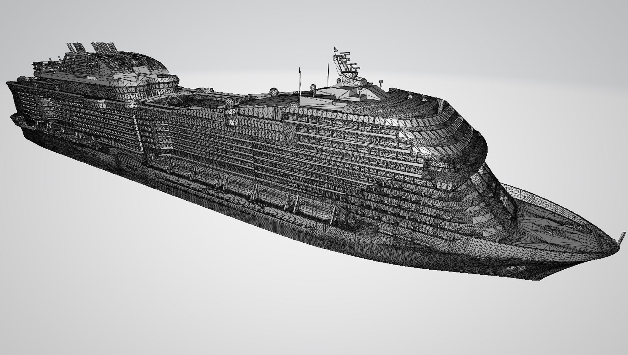 MSC Grandiosa cruise ship 3D print model 3D model 3D printable | CGTrader