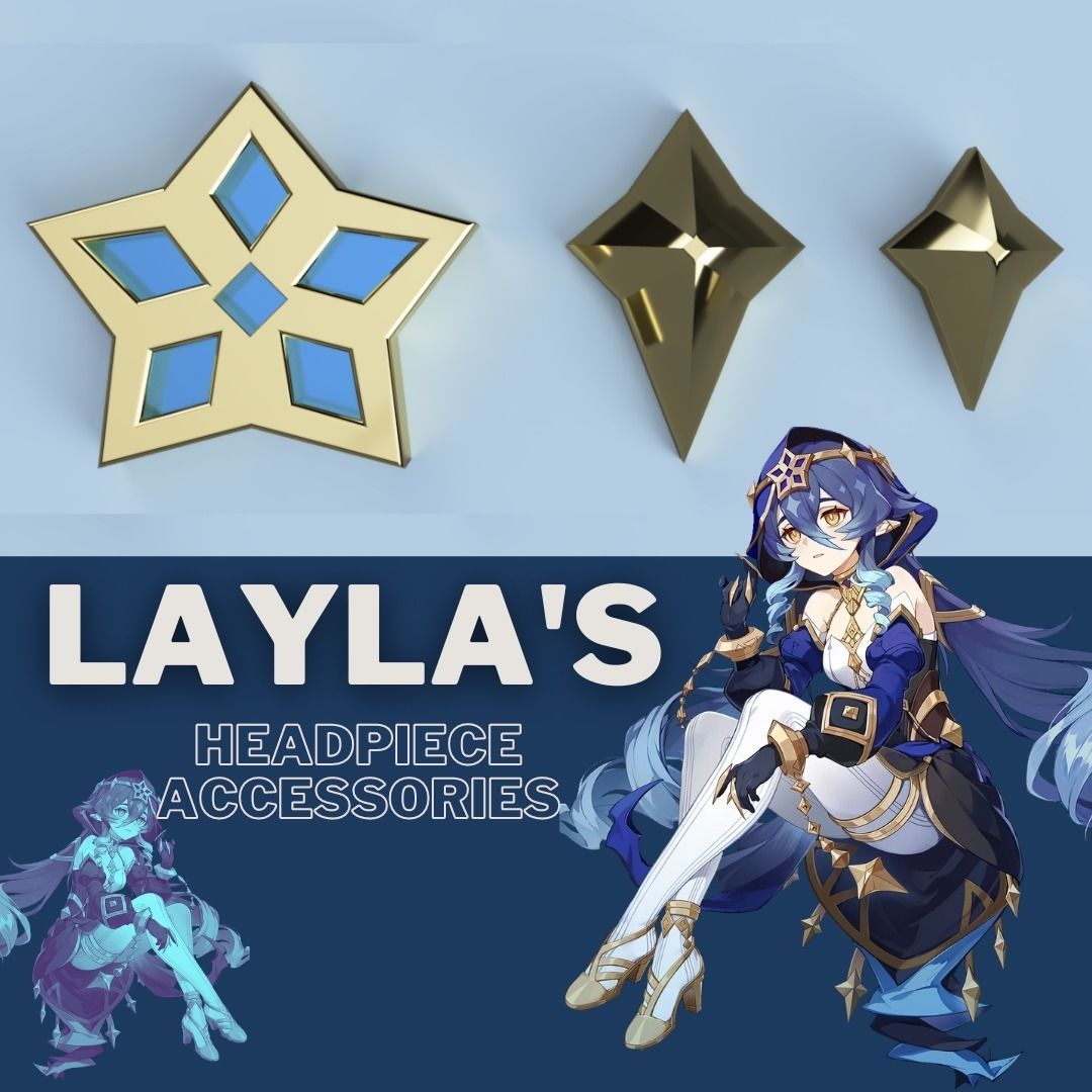 Layla headpiece accessories 3D model 3D printable | CGTrader