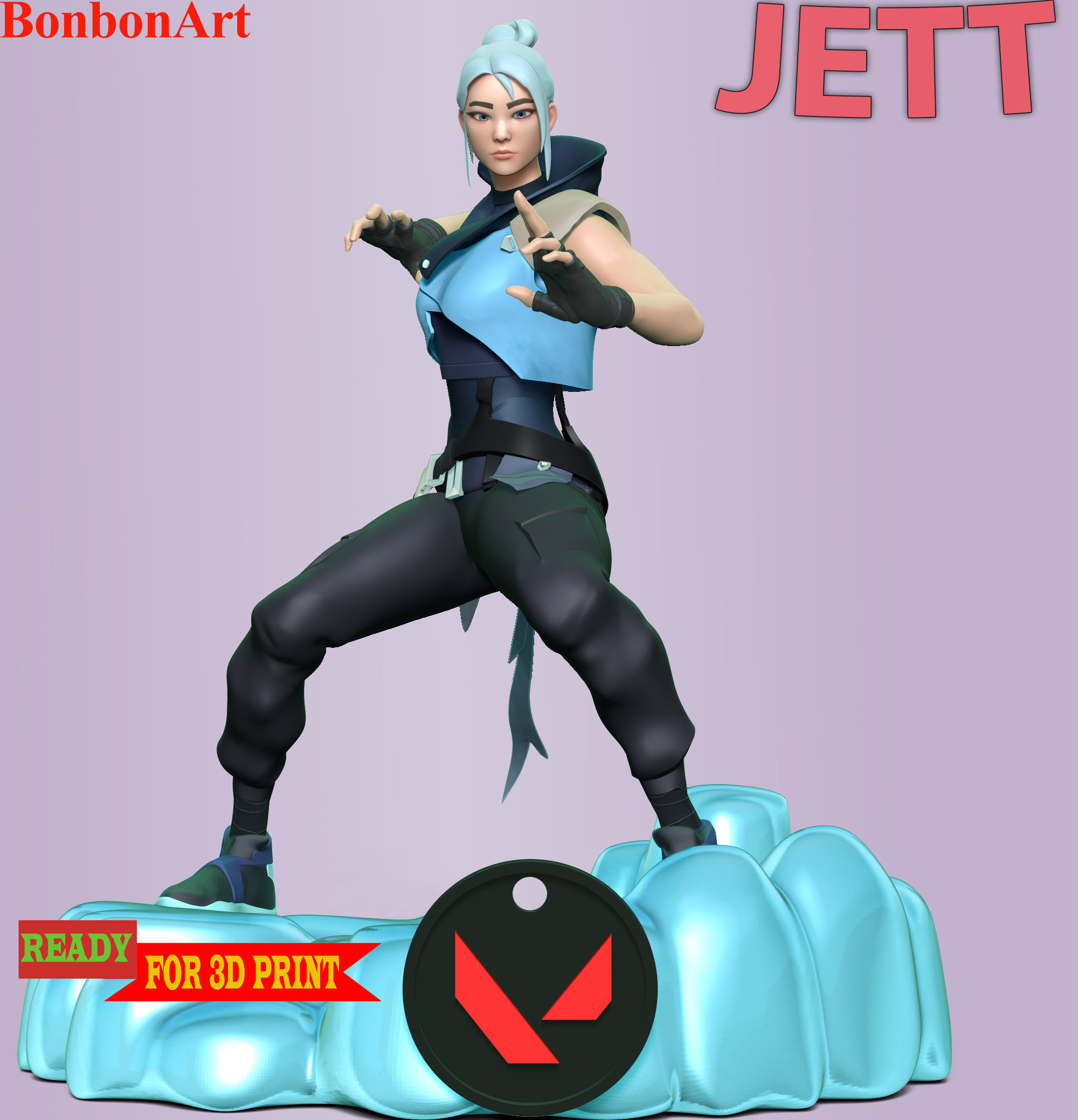 Jett - Valorant 3D model 3D printable | CGTrader