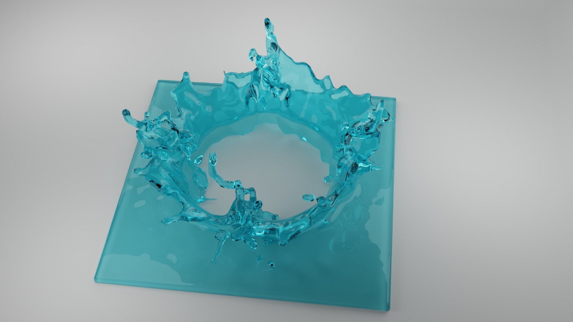 Water splash in crown 3D model 3D model | CGTrader