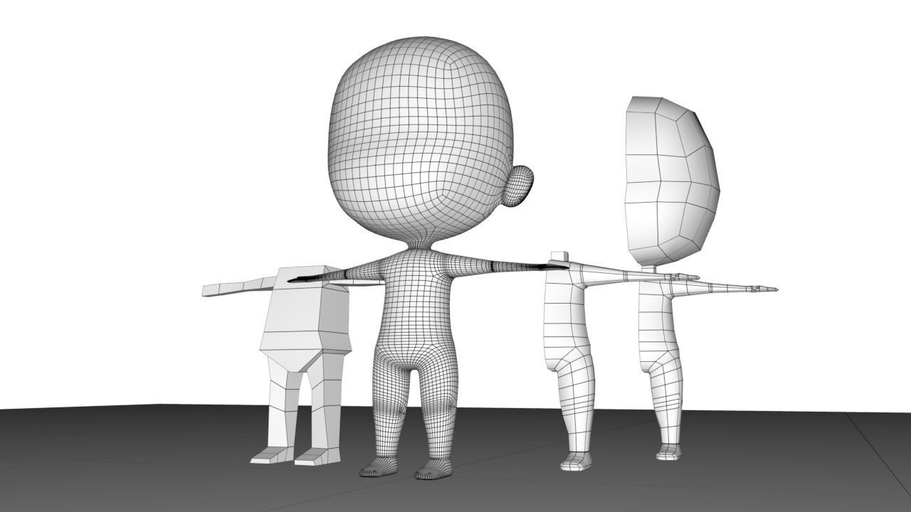3D model chibi character model 3d VR / AR / low-poly | CGTrader