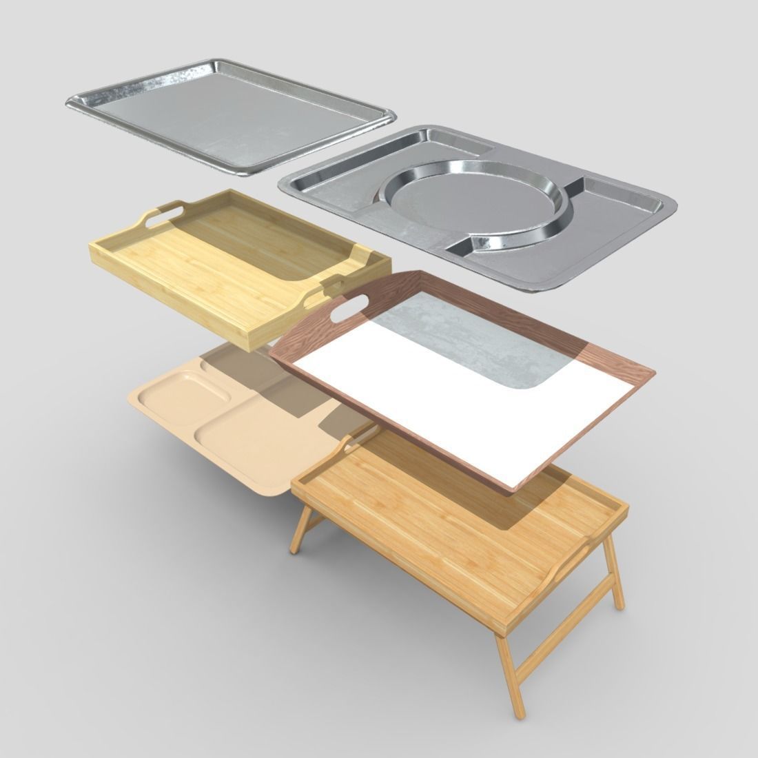 3D model Tray Pack VR / AR / low-poly | CGTrader