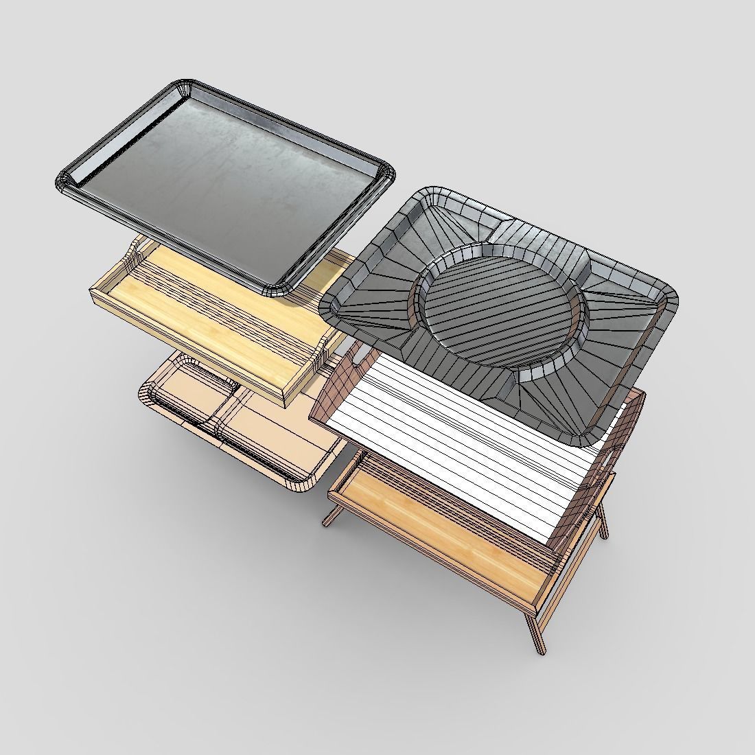 3D model Tray Pack VR / AR / low-poly | CGTrader