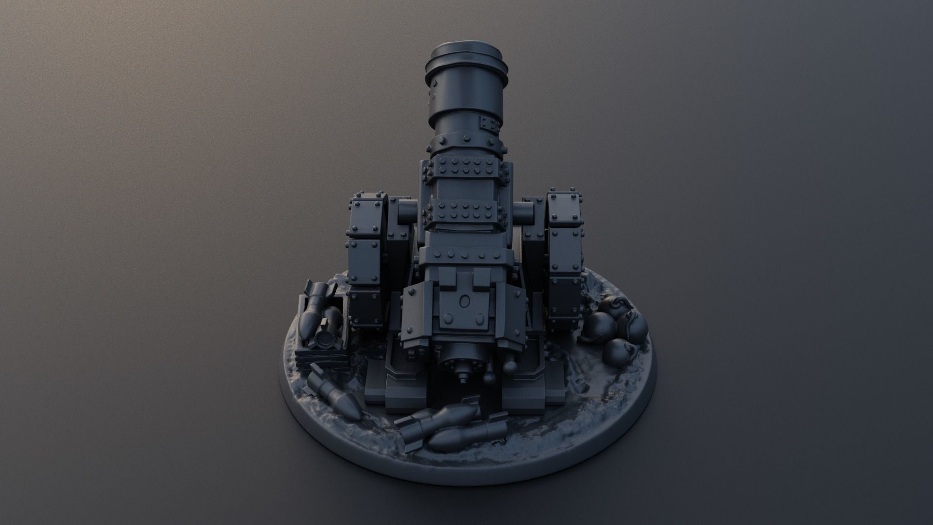 sci-fi Artillery Cannon 3D model 3D printable | CGTrader