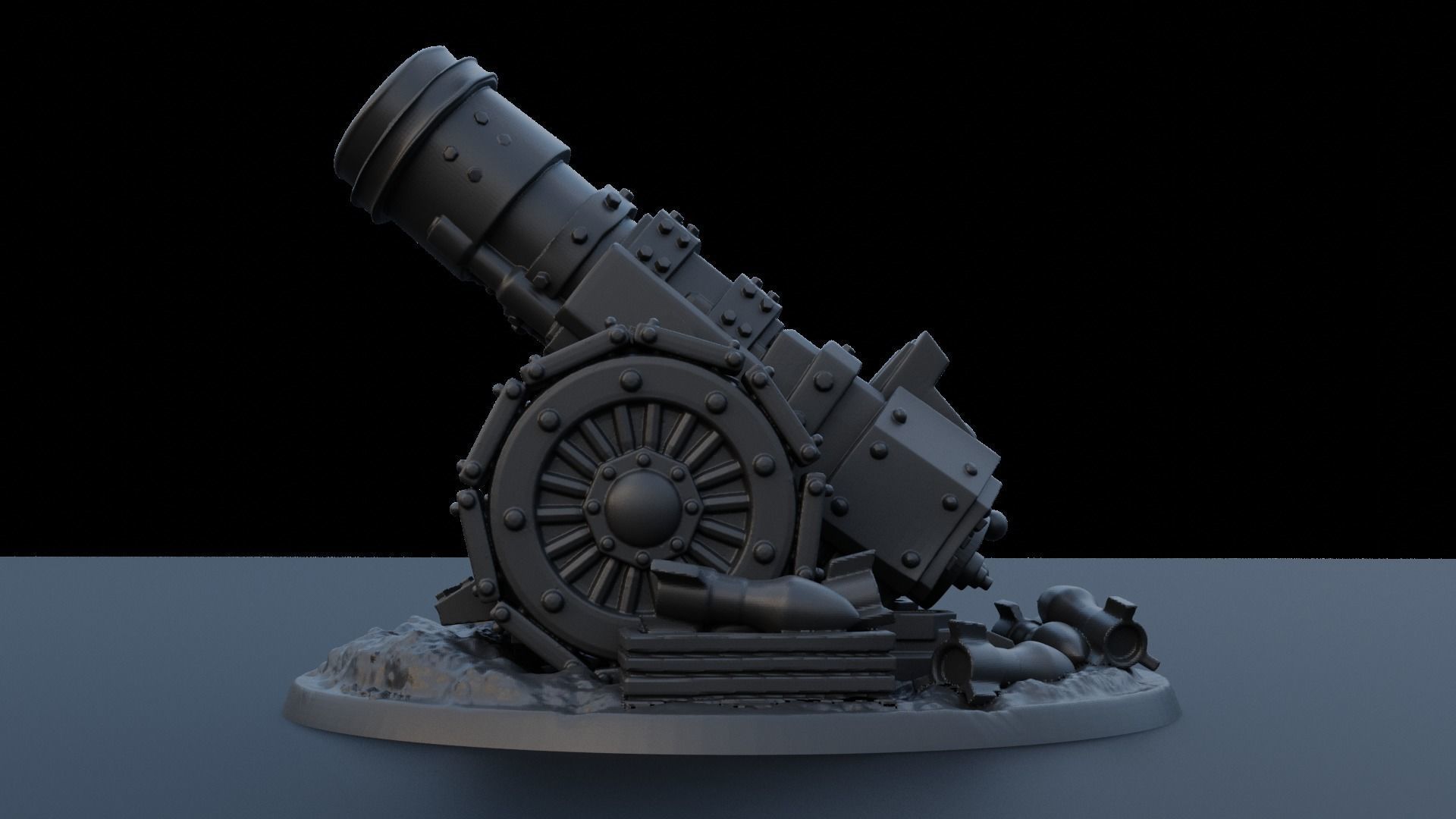 sci-fi Artillery Cannon 3D model 3D printable | CGTrader