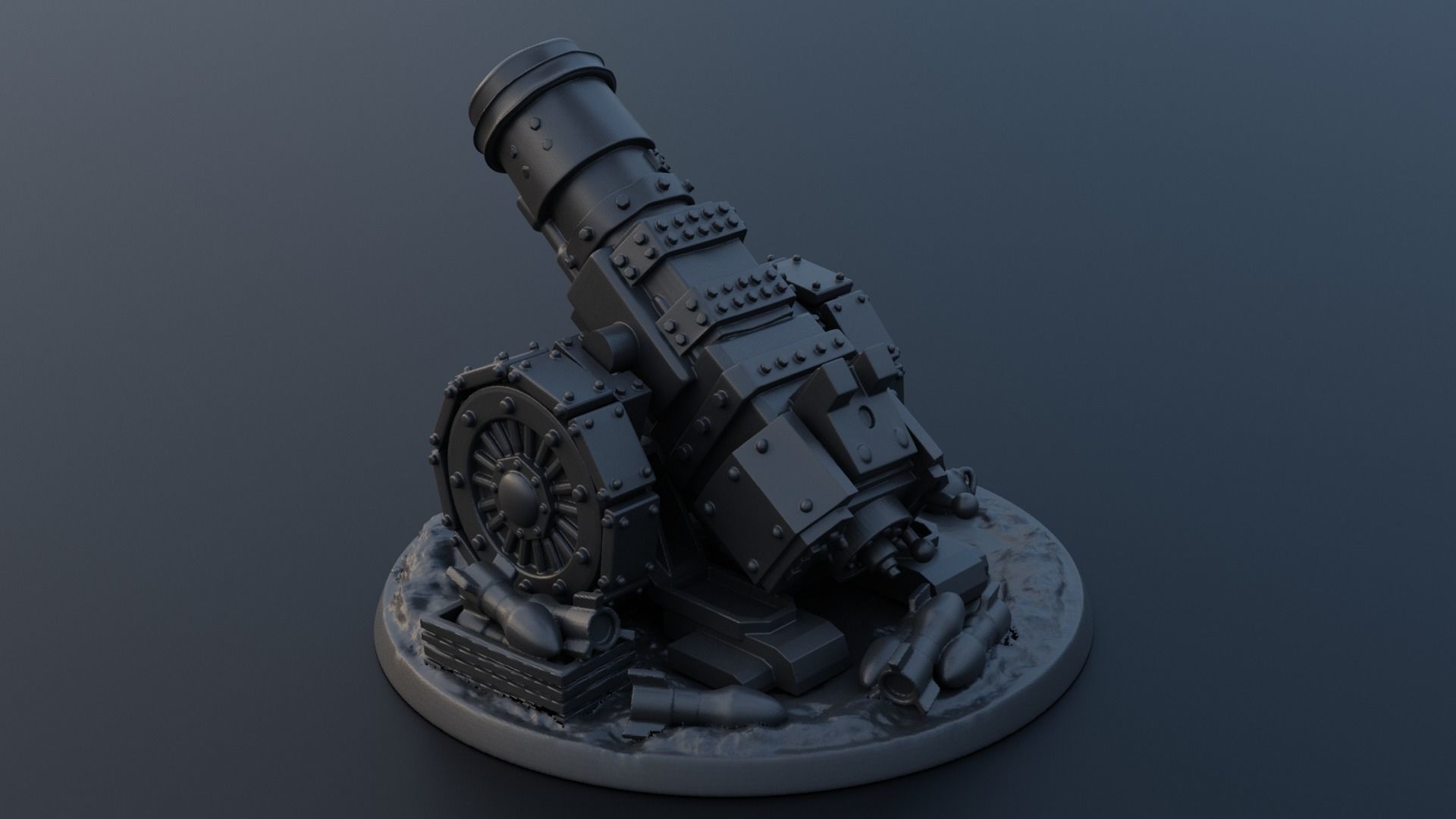sci-fi Artillery Cannon 3D model 3D printable | CGTrader