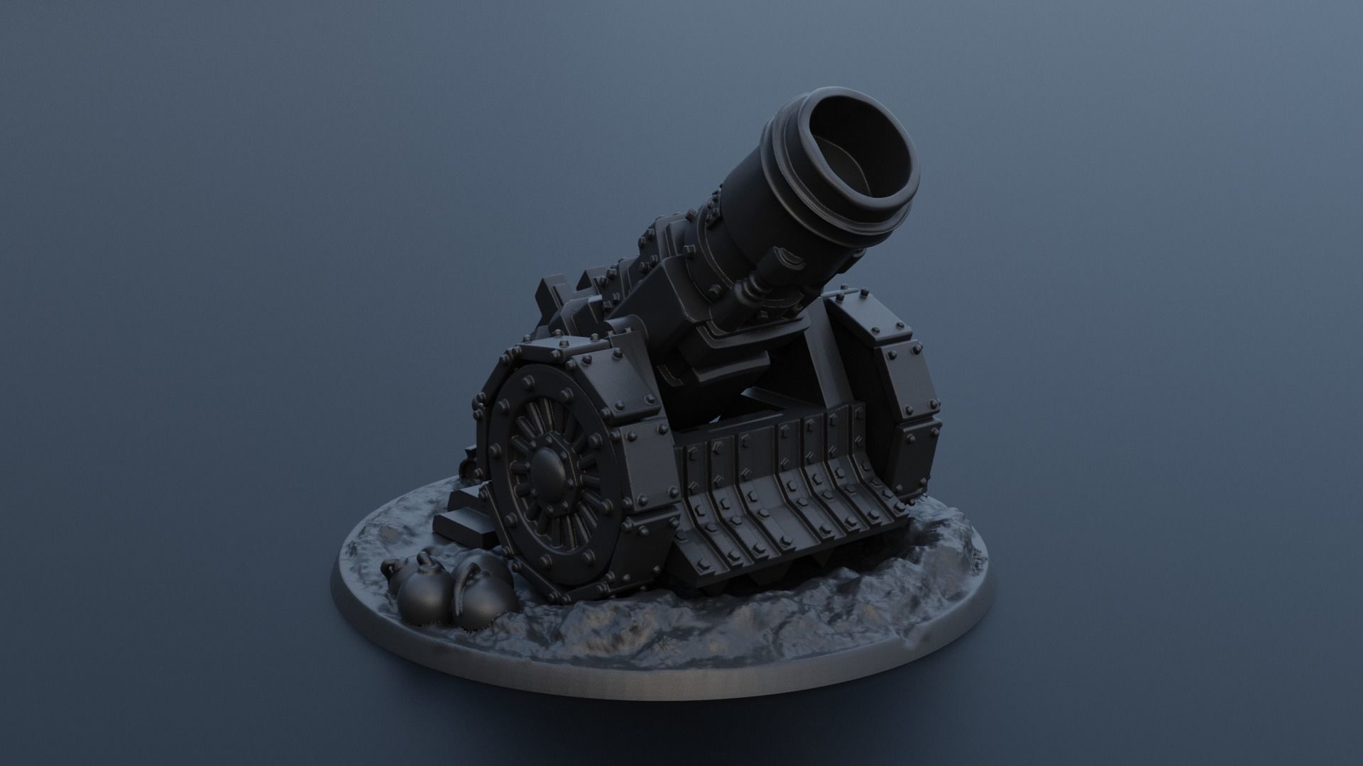 sci-fi Artillery Cannon 3D model 3D printable | CGTrader