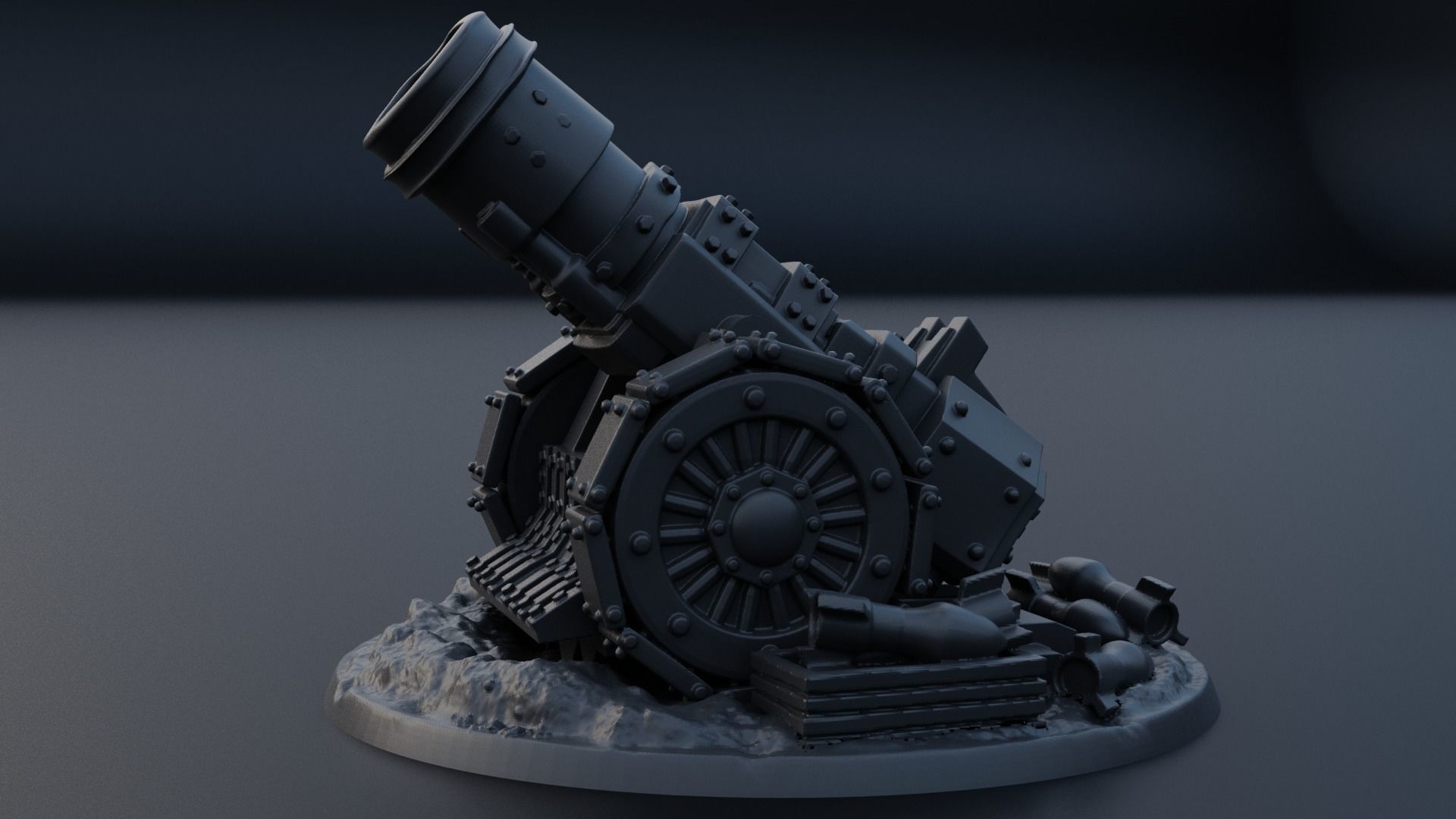 sci-fi Artillery Cannon 3D model 3D printable | CGTrader