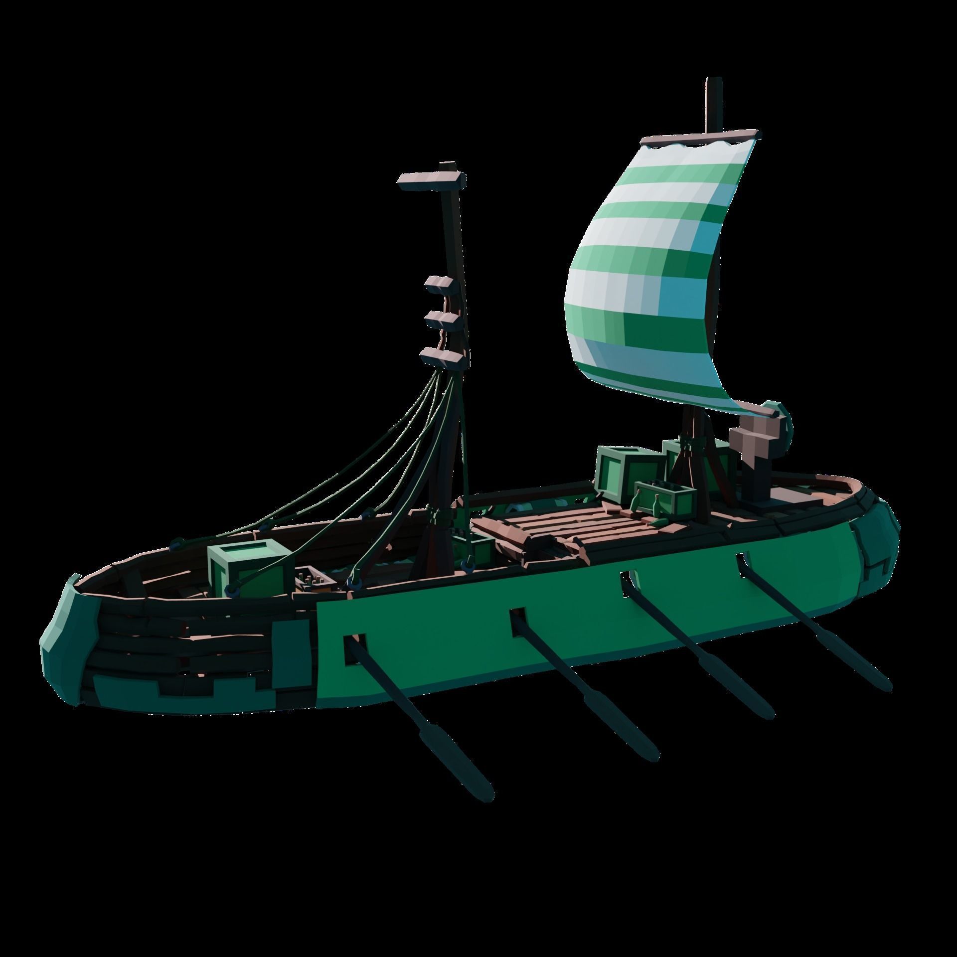 3D model Stylized Ship-4 VR / AR / low-poly | CGTrader