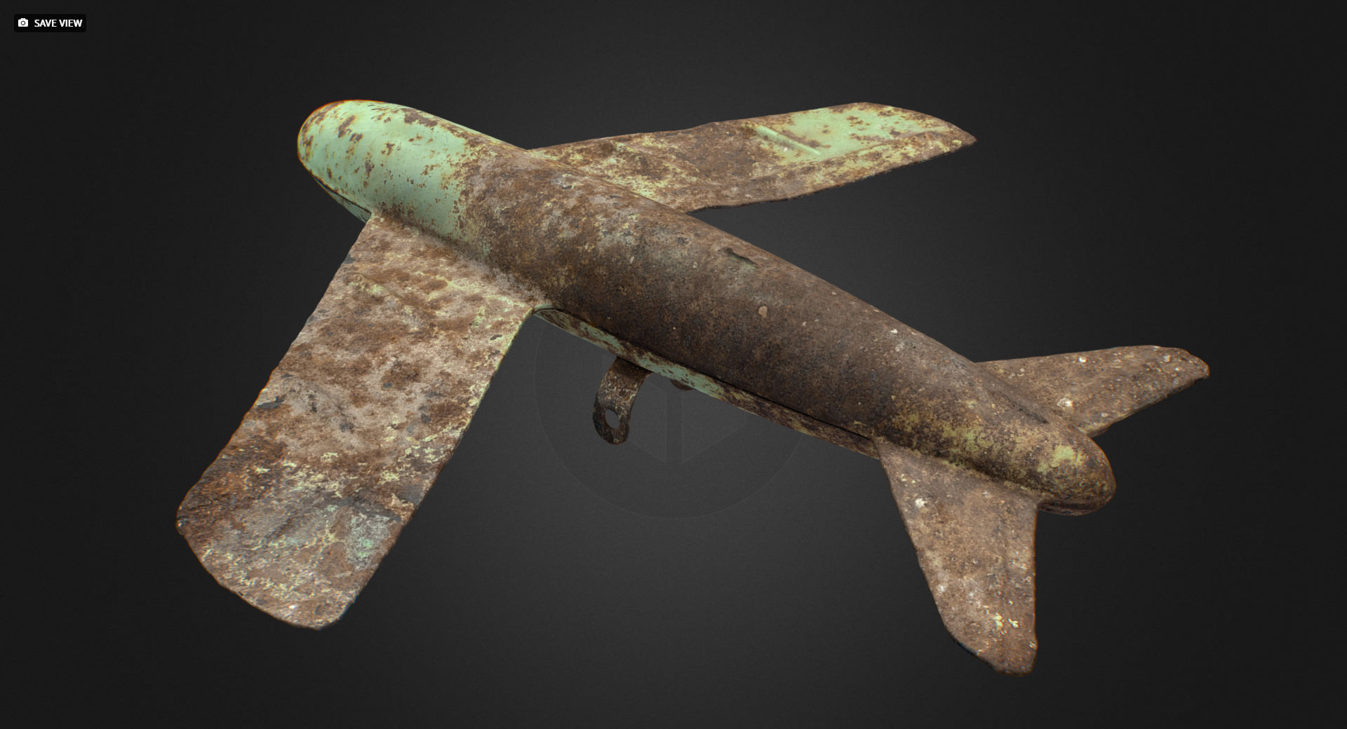 Old USSR Soviet Metal Toy Airplane free 3D model | CGTrader