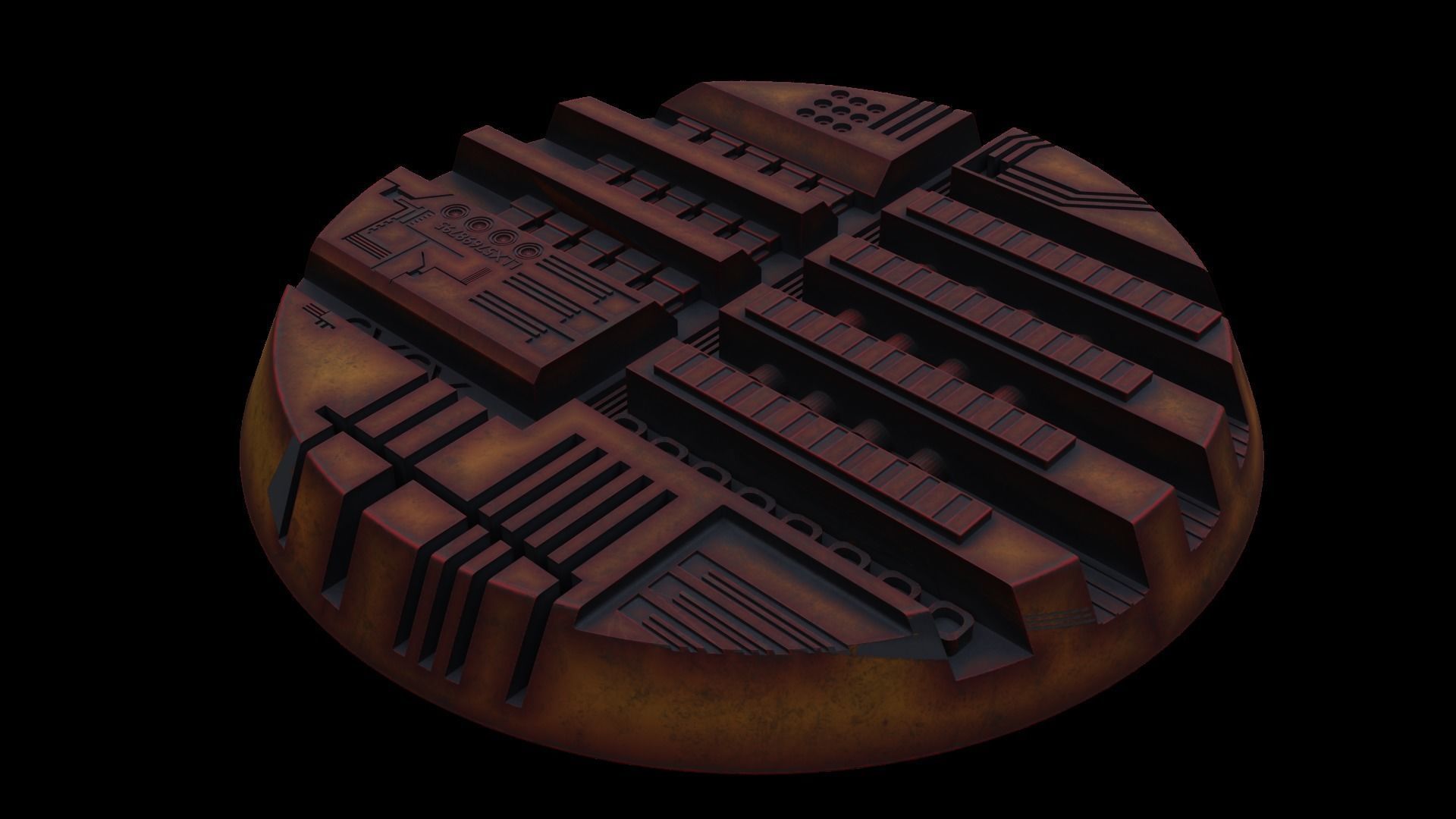 Tech Plant Miniature bases 3D model 3D printable | CGTrader