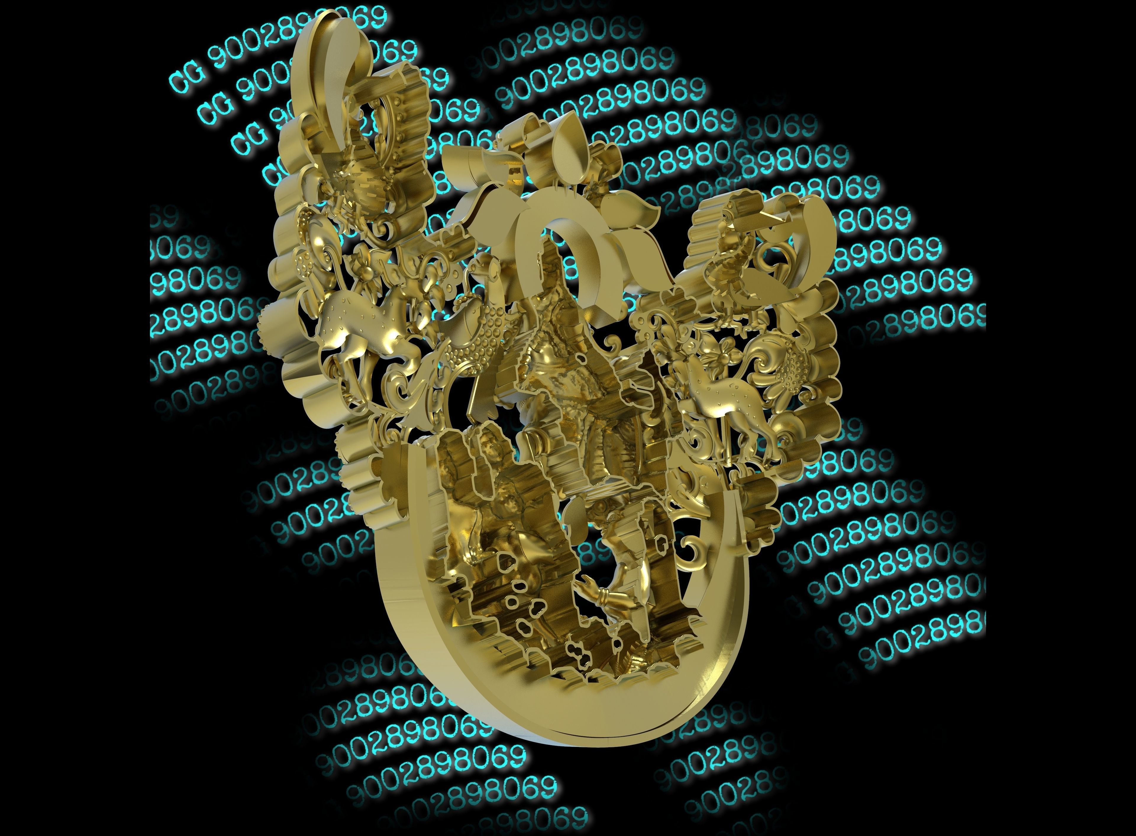 Lord Krishna Pendent 3D model 3D printable | CGTrader