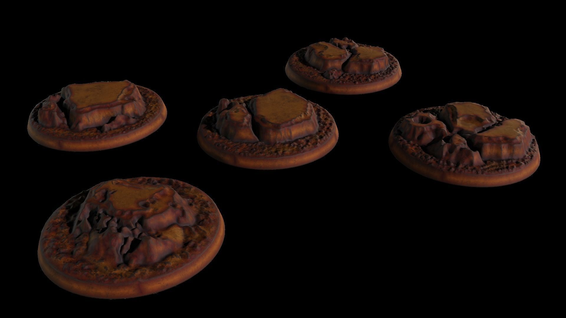 Raised stones Miniature bases 3D model 3D printable | CGTrader