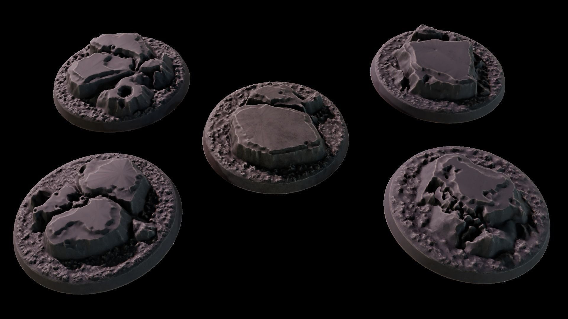 Raised stones Miniature bases 3D model 3D printable | CGTrader