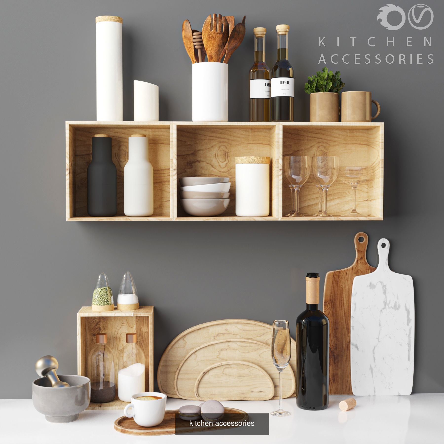 Kitchen Accessories Collection 02 | CGTrader