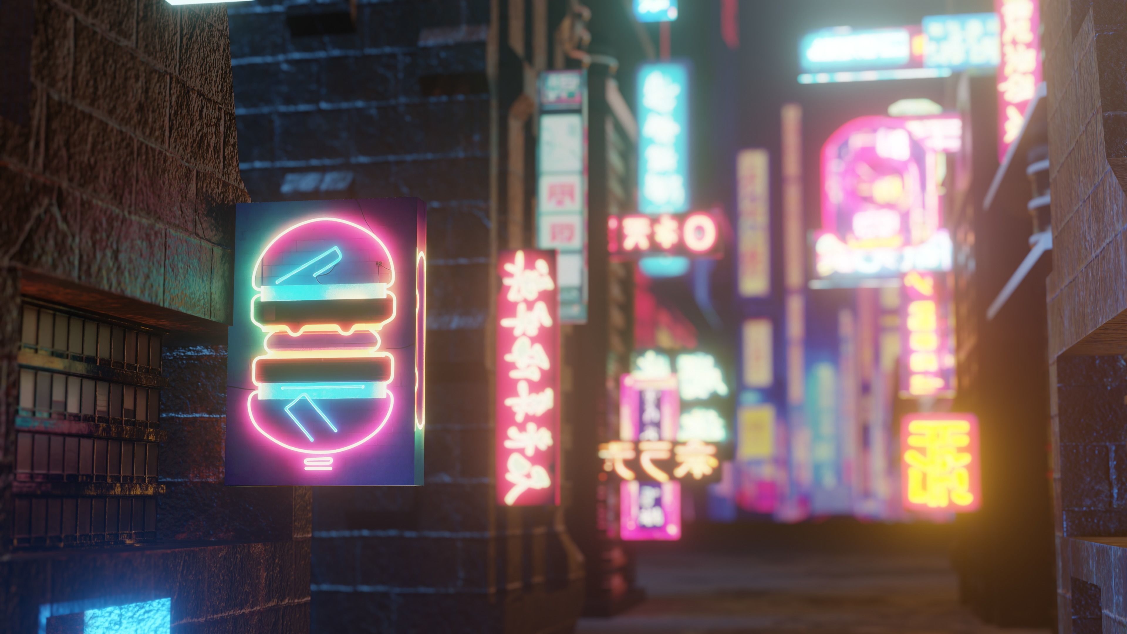 3D model 42 Neon Signs Pack VR / AR / low-poly | CGTrader