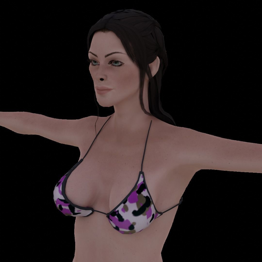 Bikini Female free 3D model rigged | CGTrader