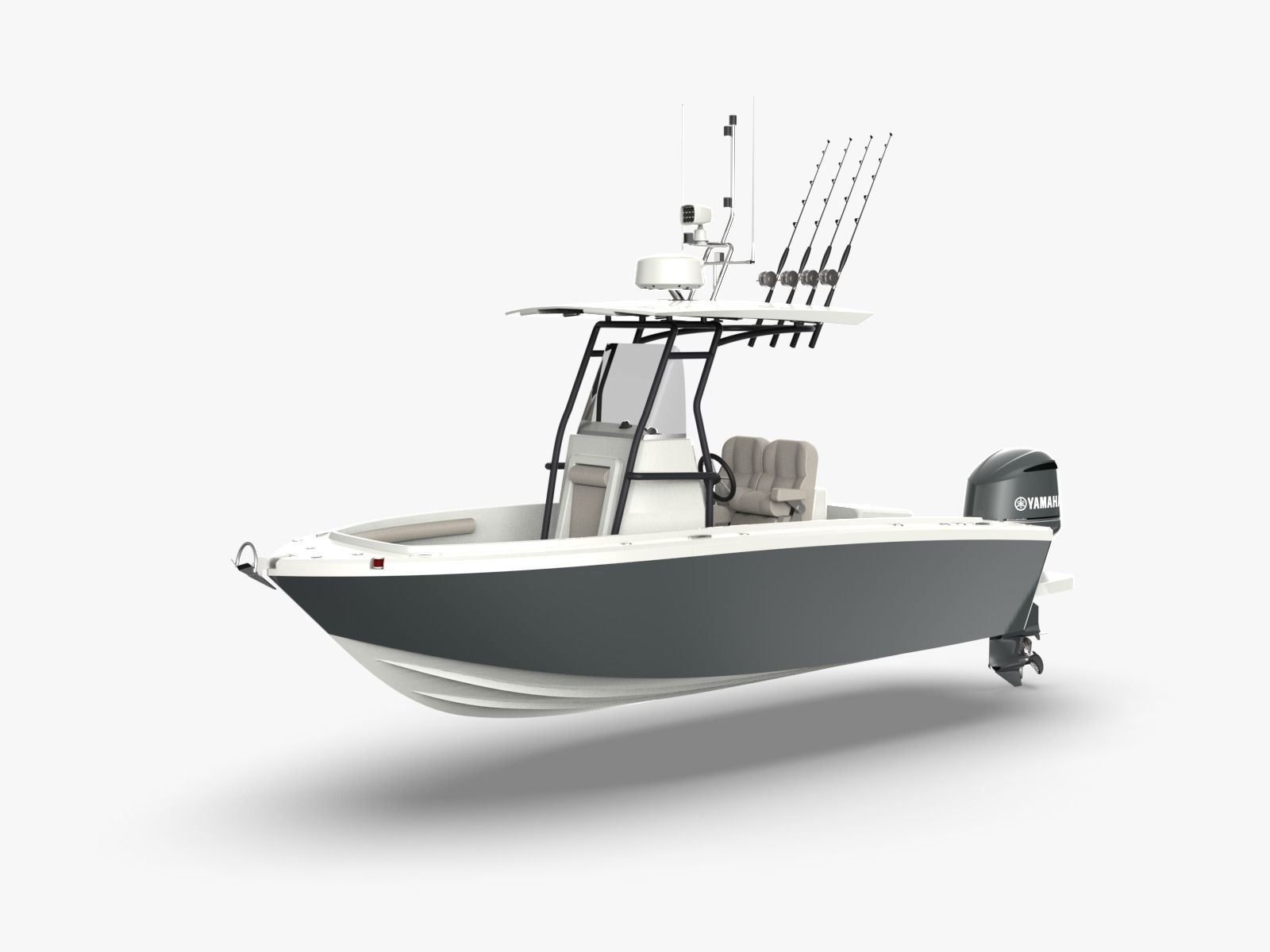 6 Meter Fishing Hard Top Boat 3D model | CGTrader