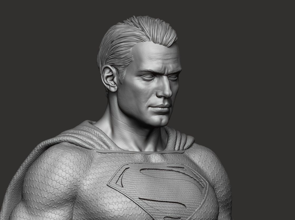 Henry Cavill Man of Steel Superman 3D printable High quality 3D model ...