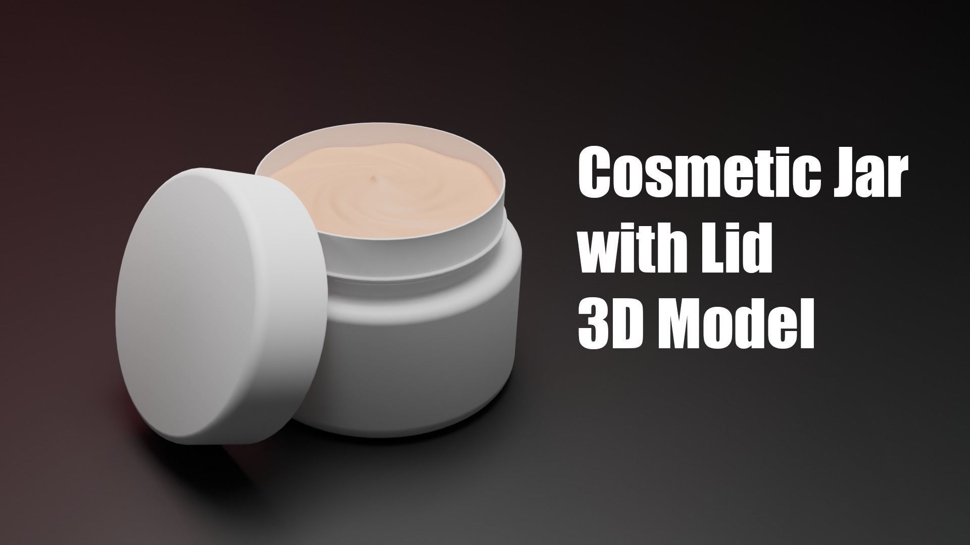 Cosmetic Jar with Lid 3D model | CGTrader