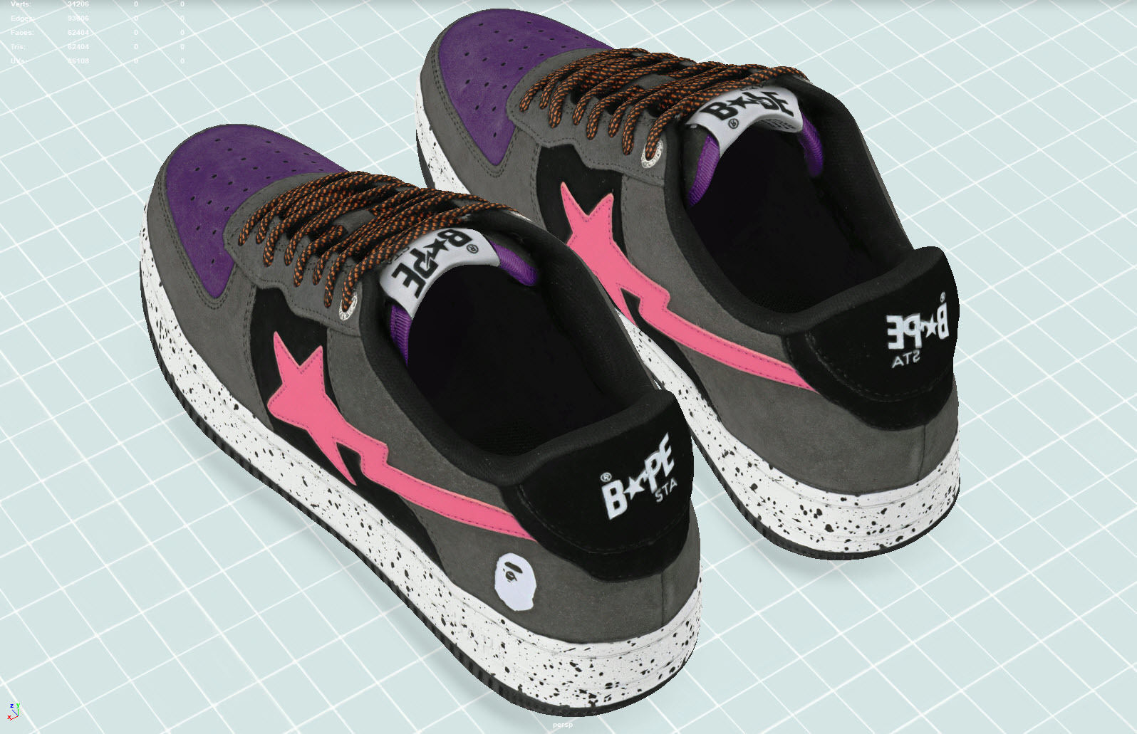 bape sta fashion sneaker 3D model | CGTrader