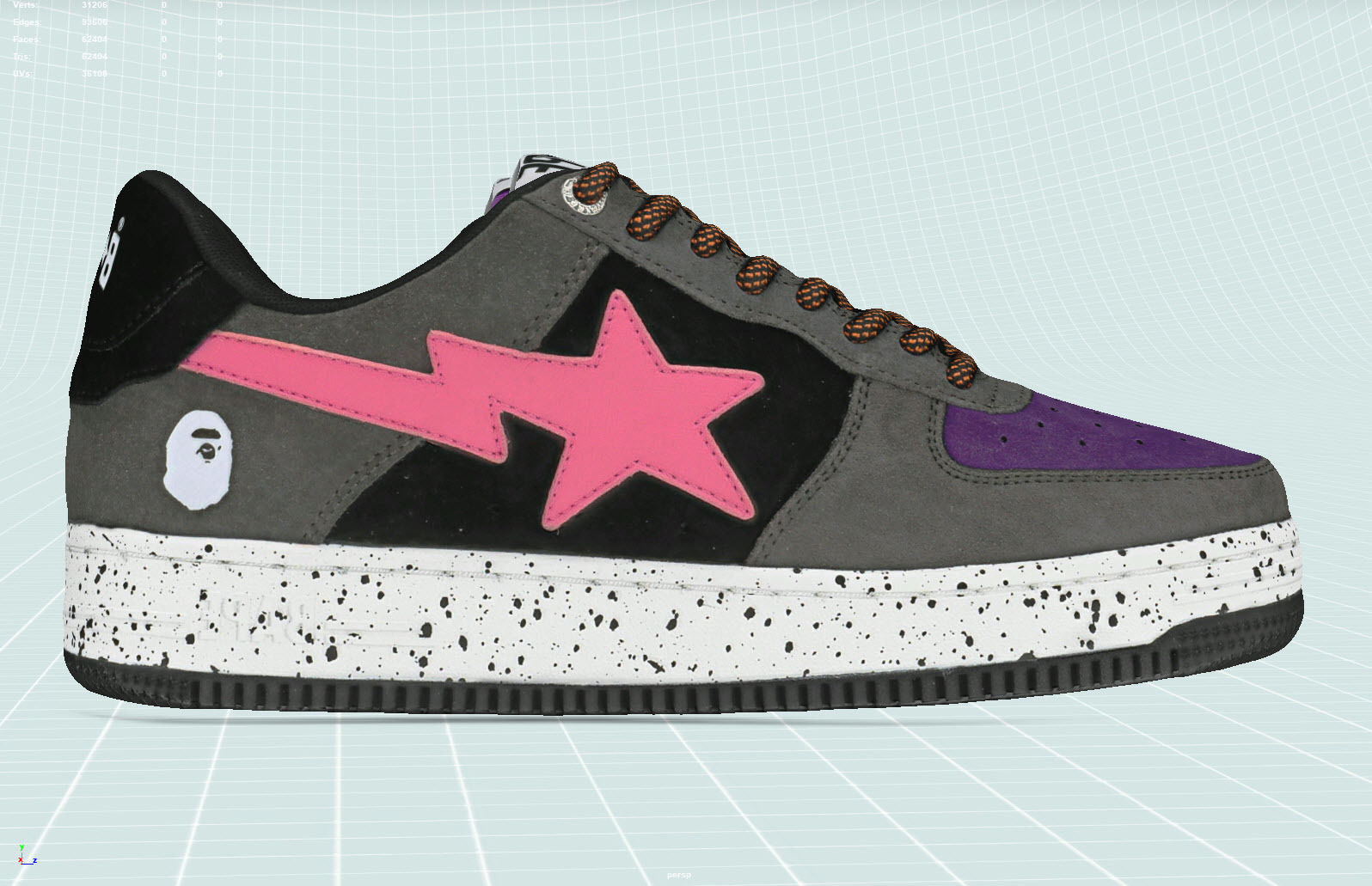 bape sta fashion sneaker 3D model | CGTrader