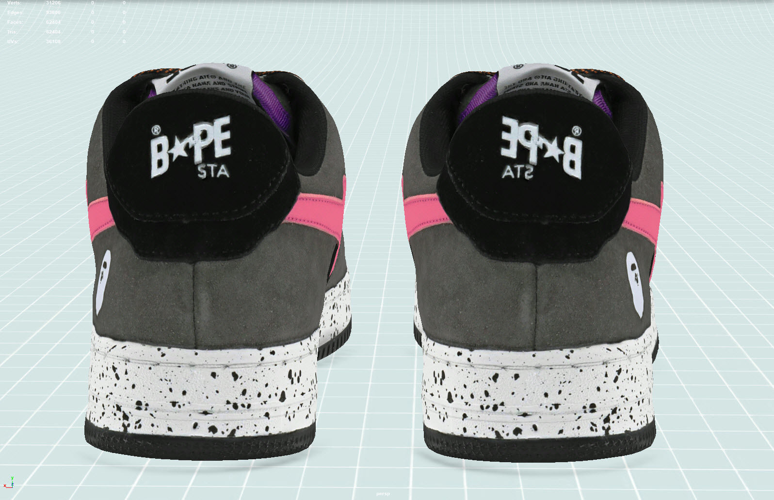 bape sta fashion sneaker 3D model | CGTrader
