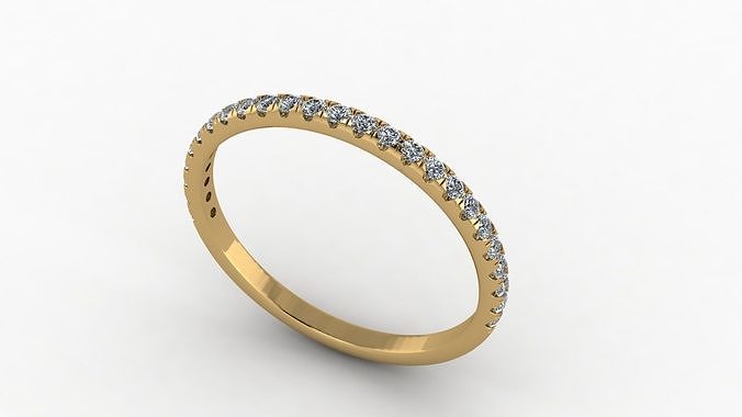 wedding band ring 3D model 3D printable | CGTrader