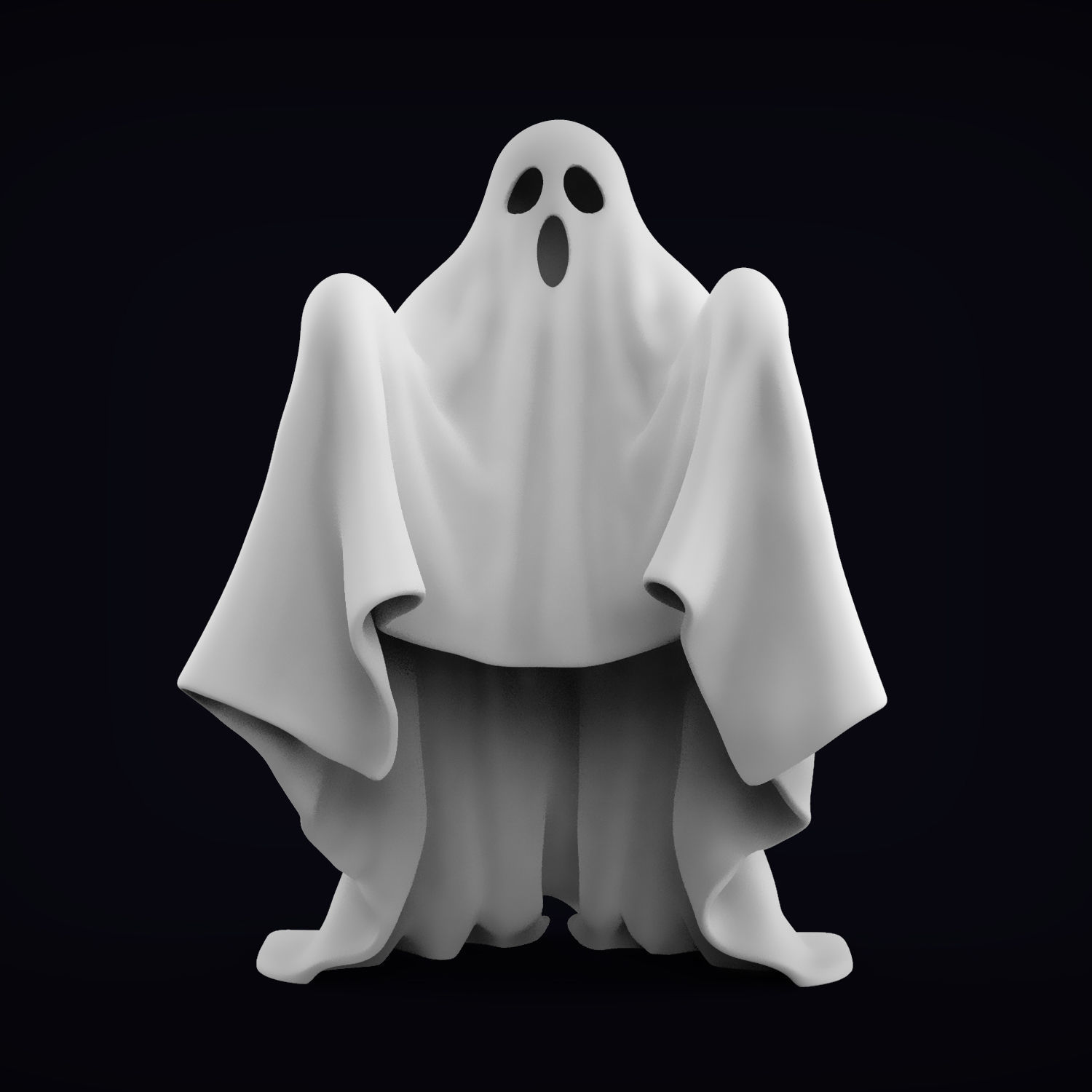Ghost with pre-supports 3D model 3D printable | CGTrader