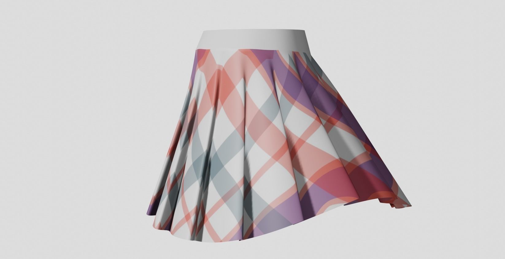 pleated plain mini skirt 3D model 3D printable | CGTrader