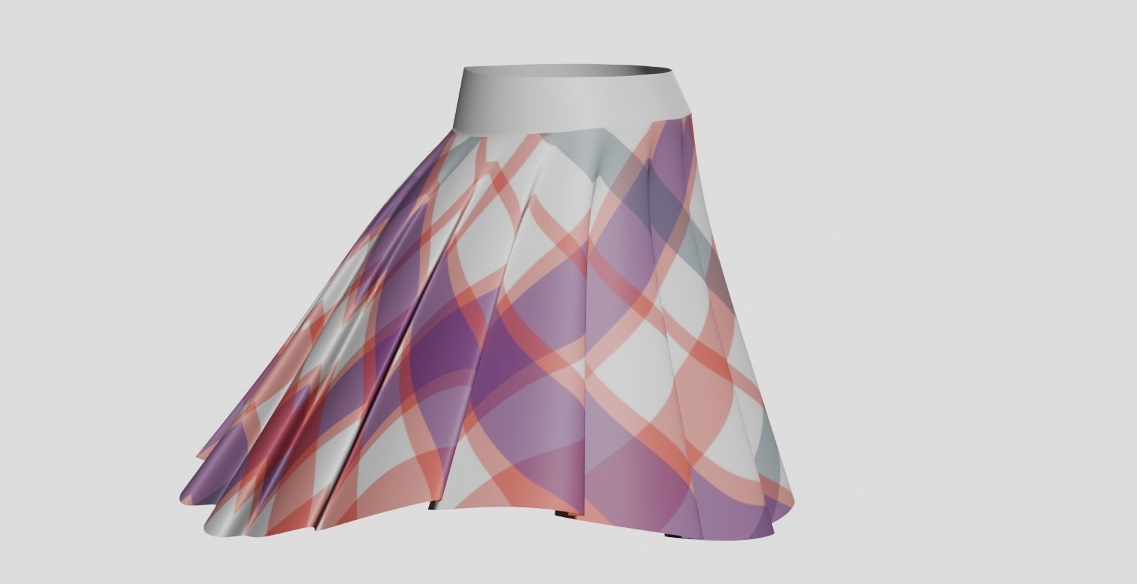 pleated plain mini skirt 3D model 3D printable | CGTrader