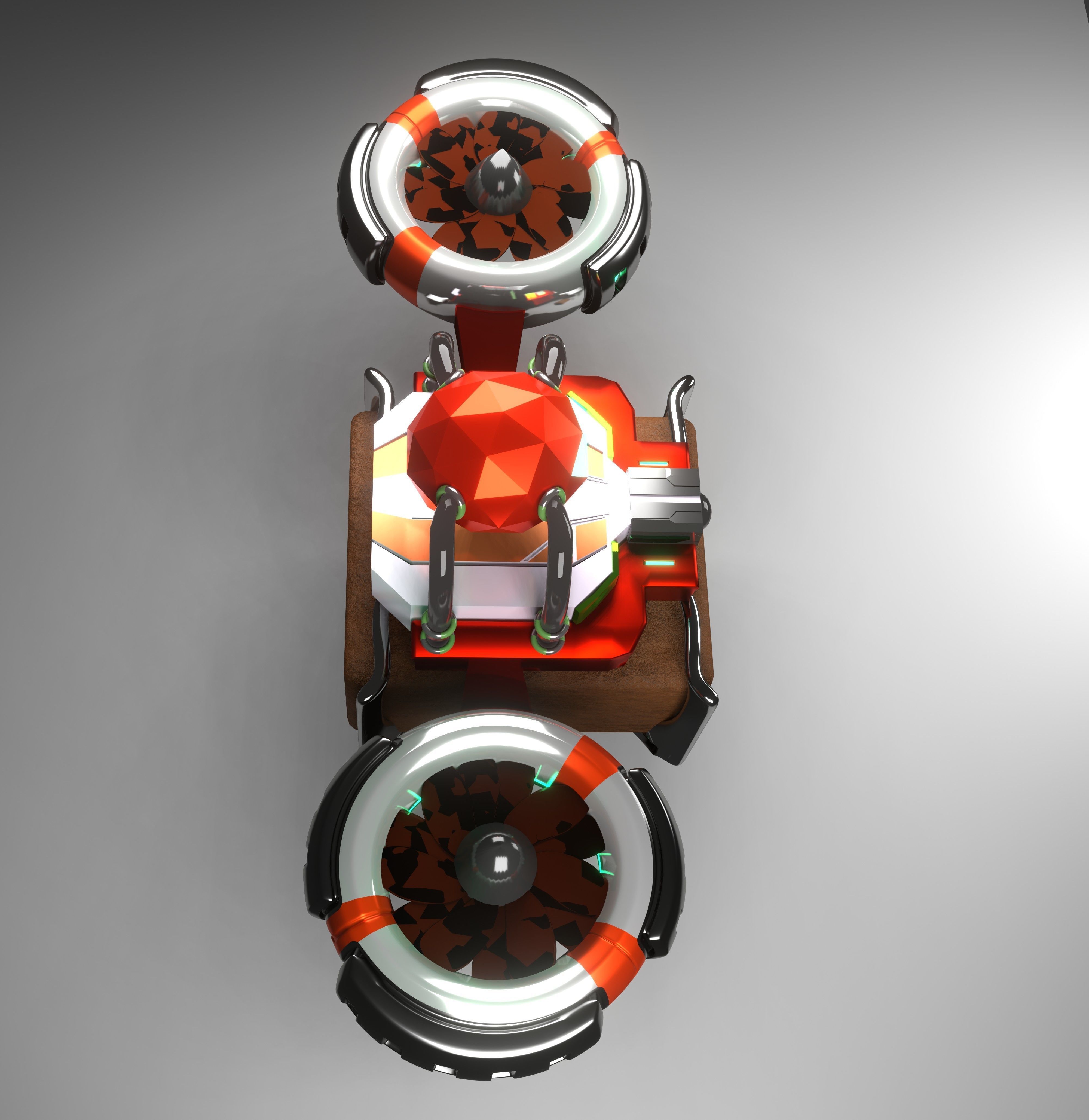 ScifiDrone TigersGauntlet 002 3D model animated | CGTrader