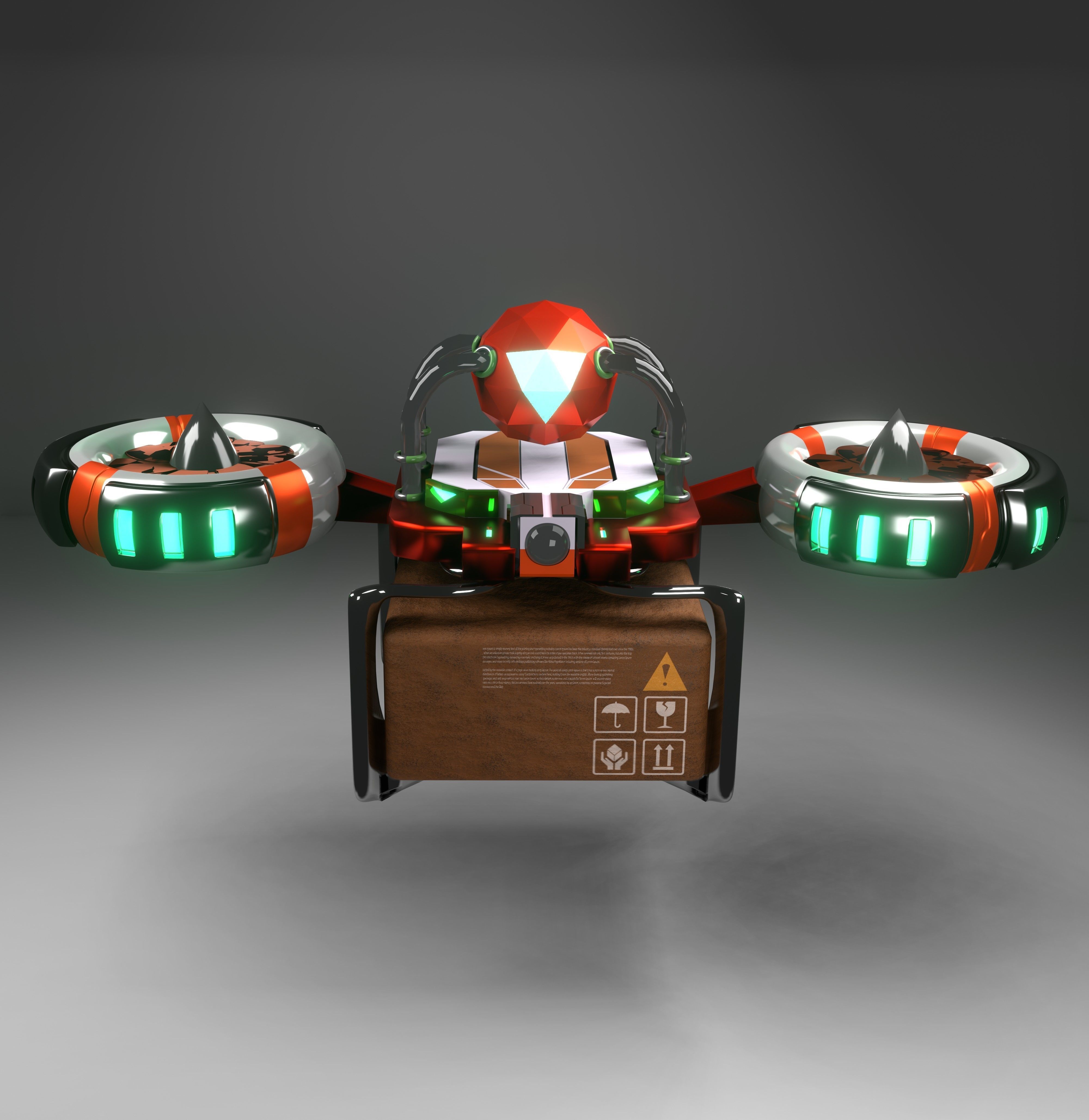 ScifiDrone TigersGauntlet 002 3D model animated | CGTrader