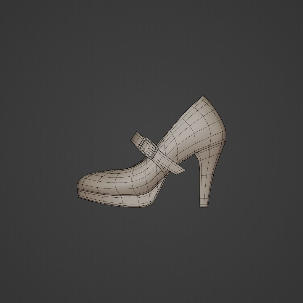 3D High Heels - Mary Jane Heels free 3D model | CGTrader