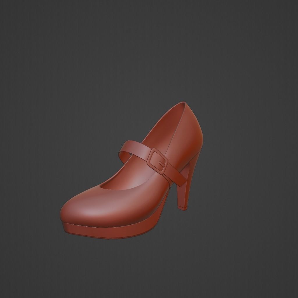 3D High Heels - Mary Jane Heels free 3D model | CGTrader