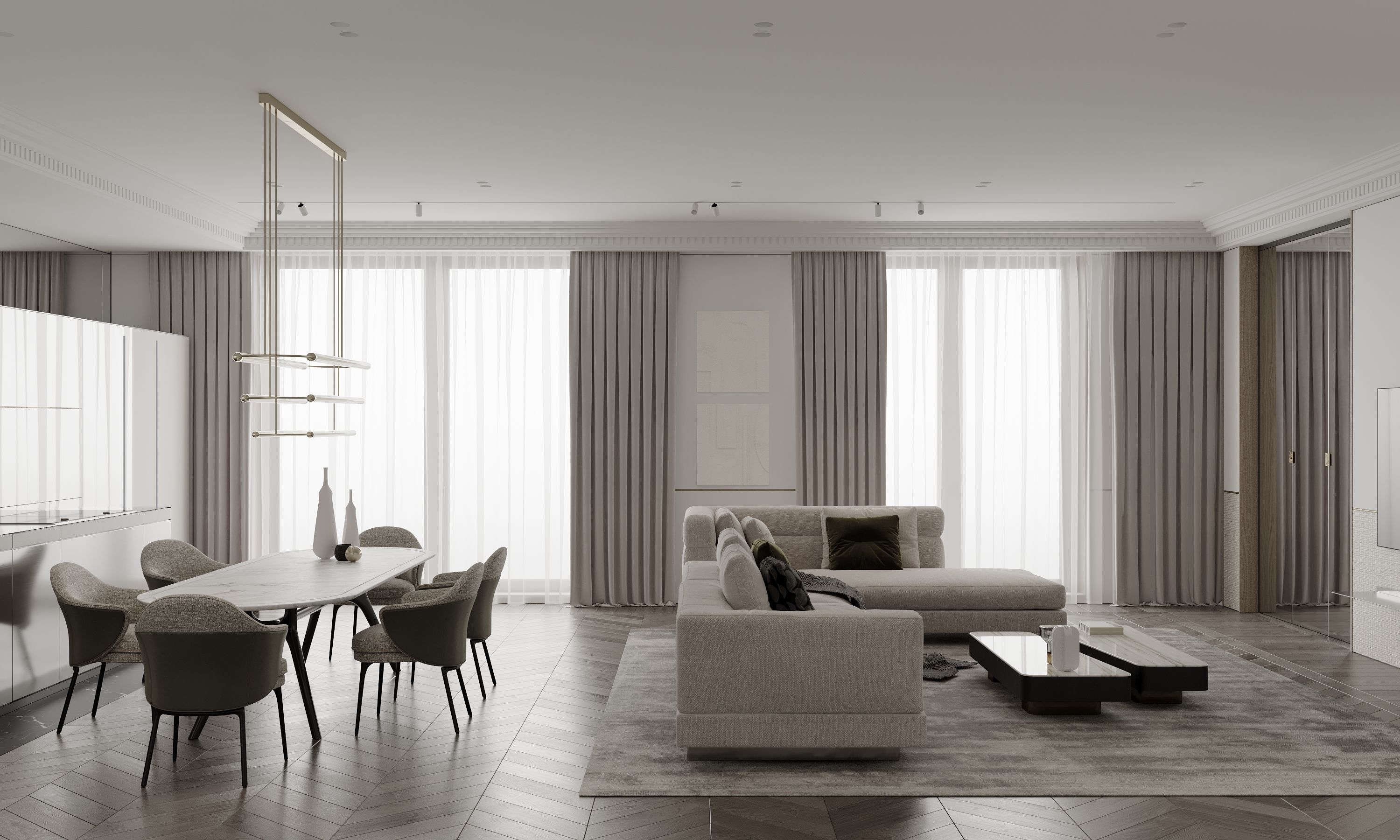 Living Room Interior Scene for 3DMAX and Corona 3D model 3D model | CGTrader