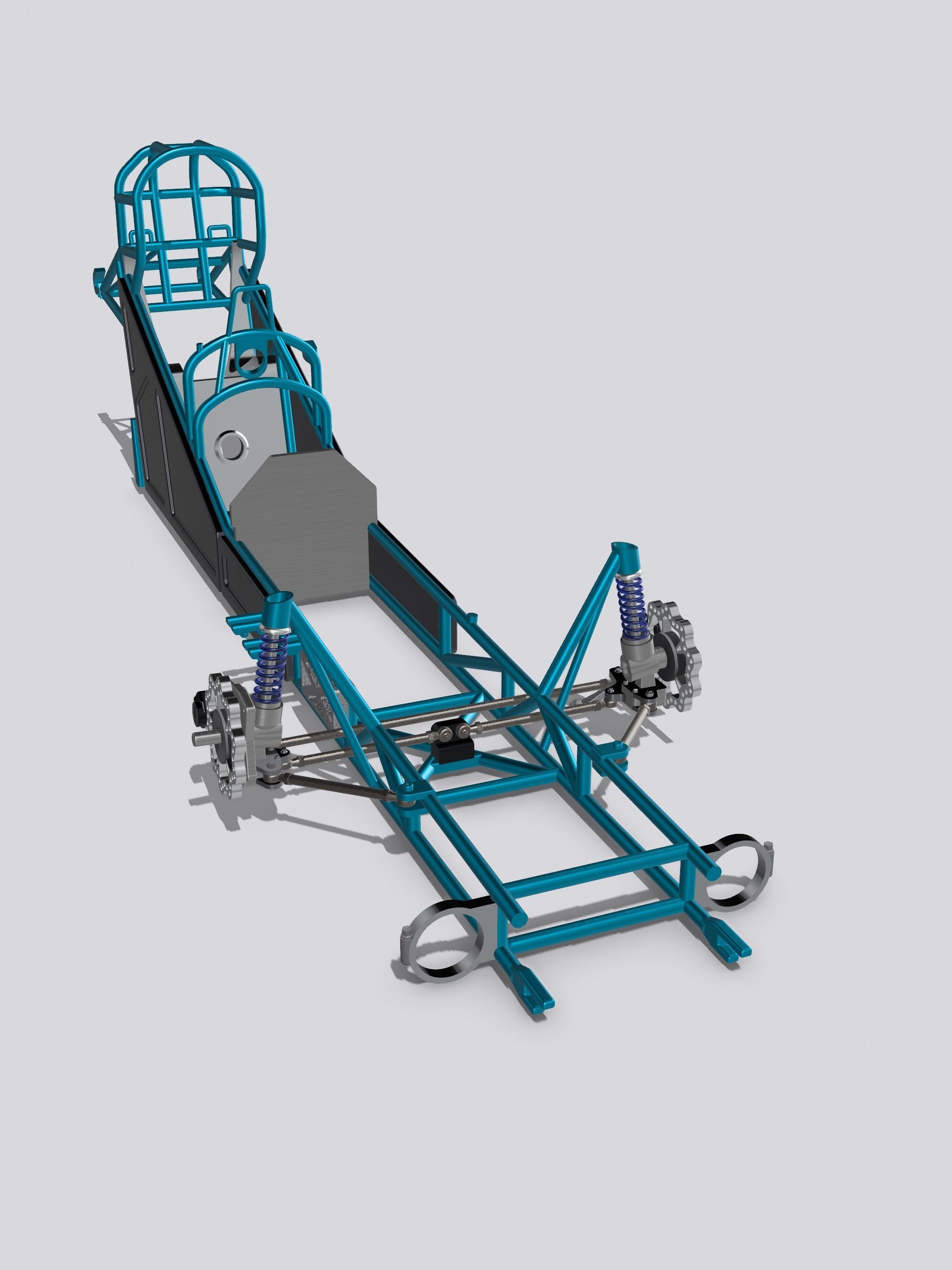 FUNNY CAR Front Hubs N Brakes N Suspension 3D model 3D printable | CGTrader