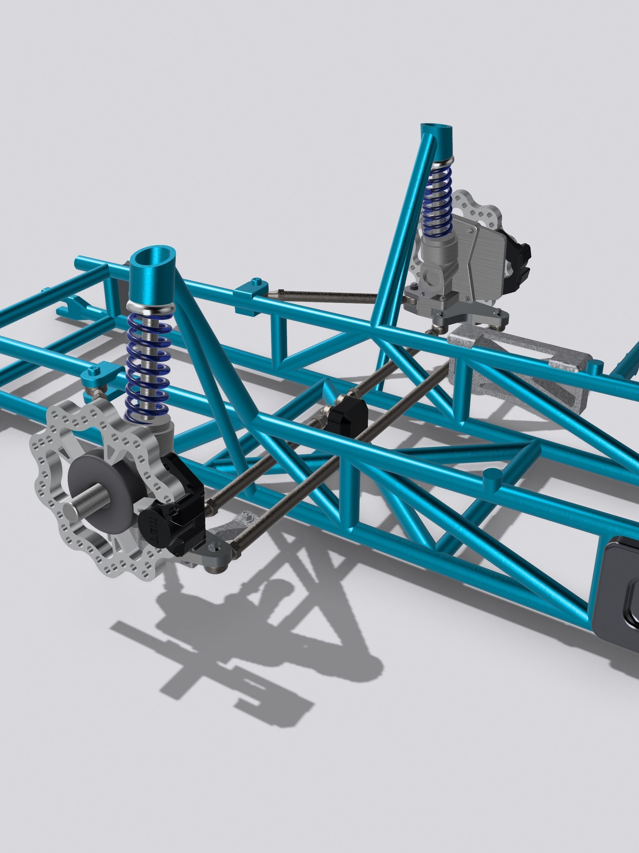 FUNNY CAR Front Hubs N Brakes N Suspension 3D model 3D printable | CGTrader