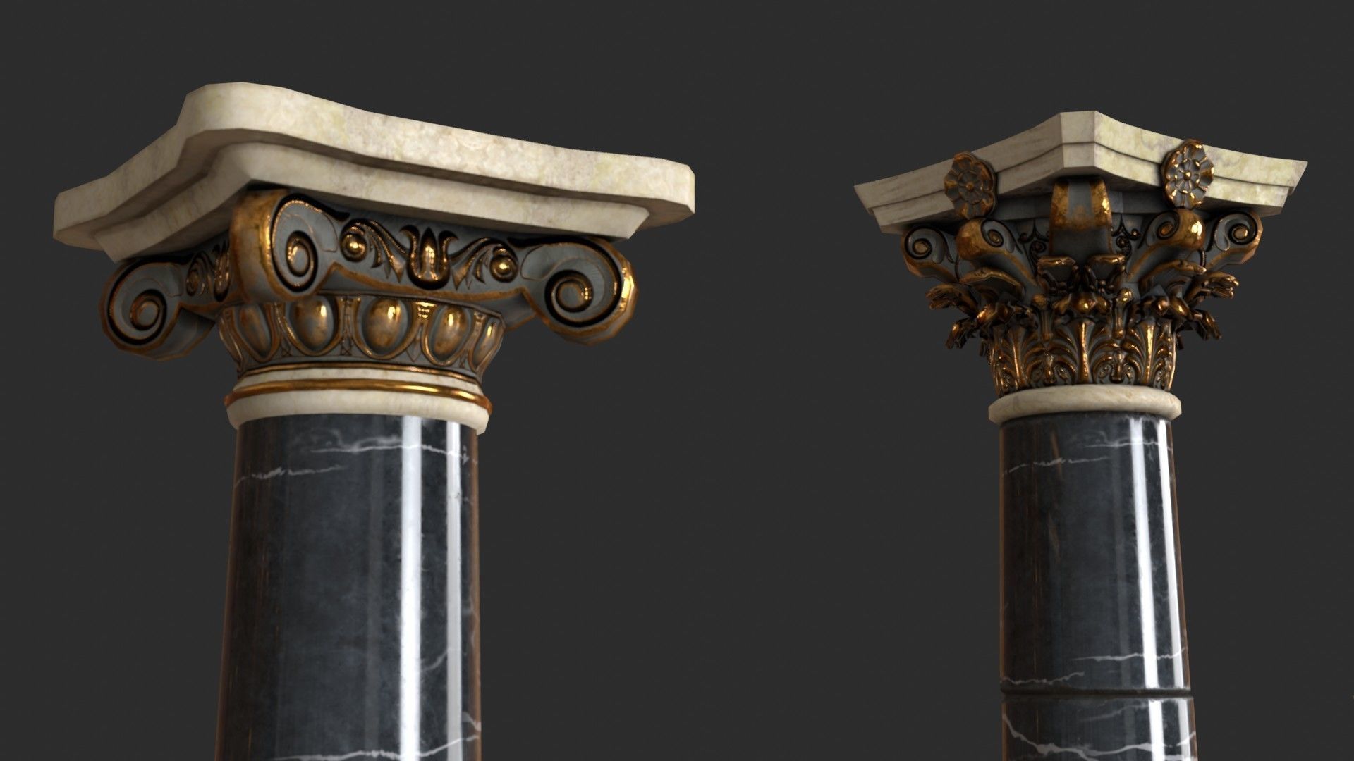 3D model Columns Modular 01 VR / AR / low-poly | CGTrader