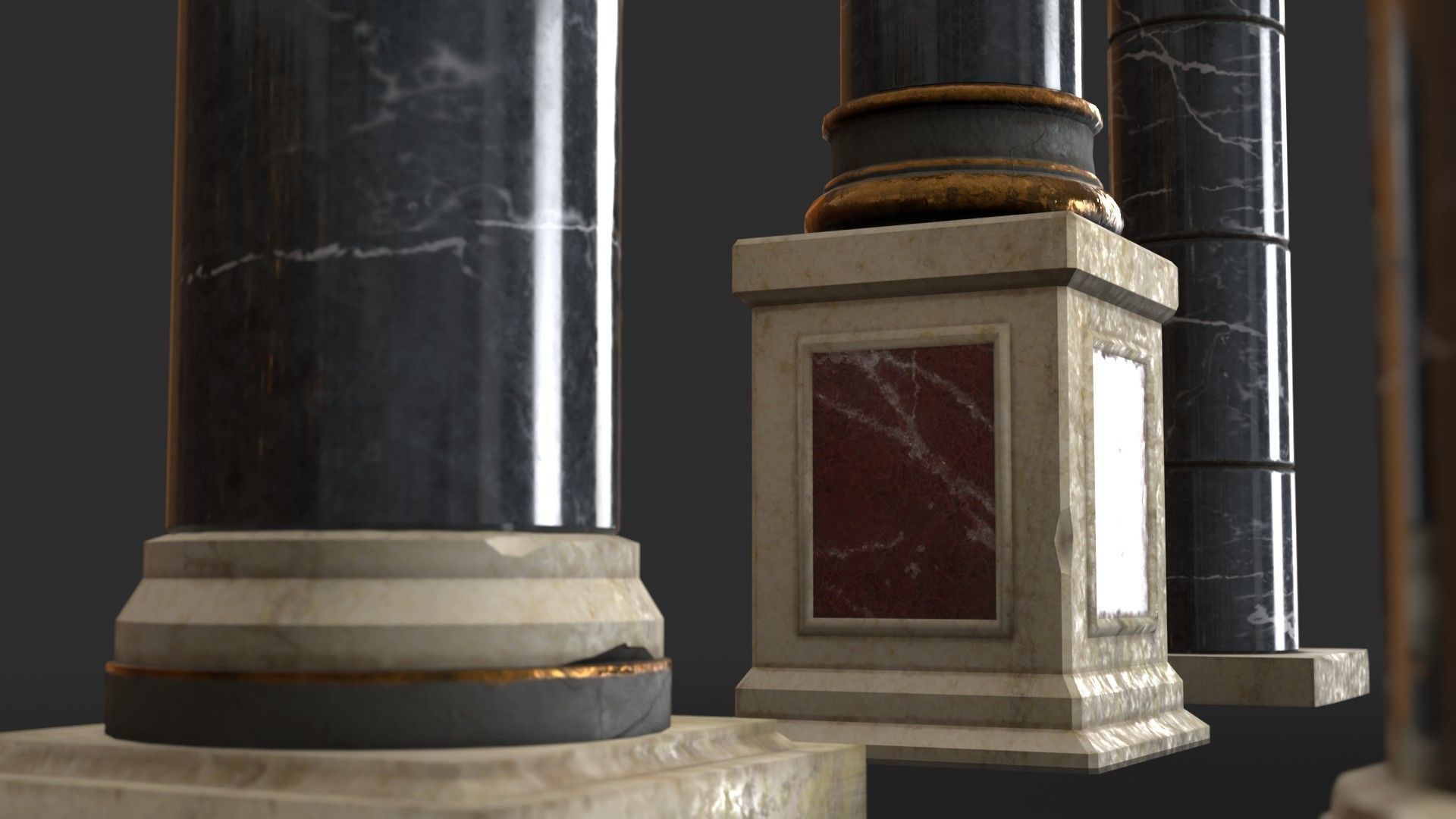 3D model Columns Modular 01 VR / AR / low-poly | CGTrader