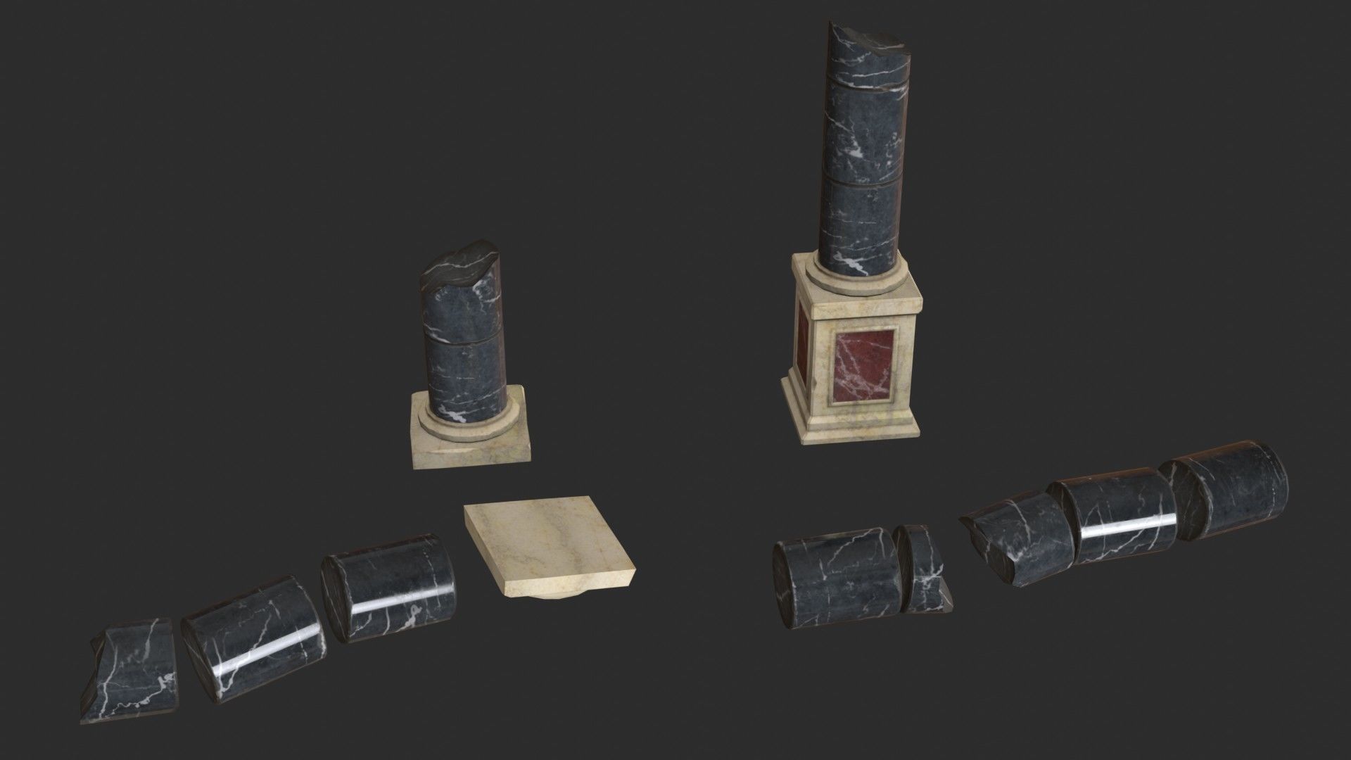 3D model Columns Modular 01 VR / AR / low-poly | CGTrader