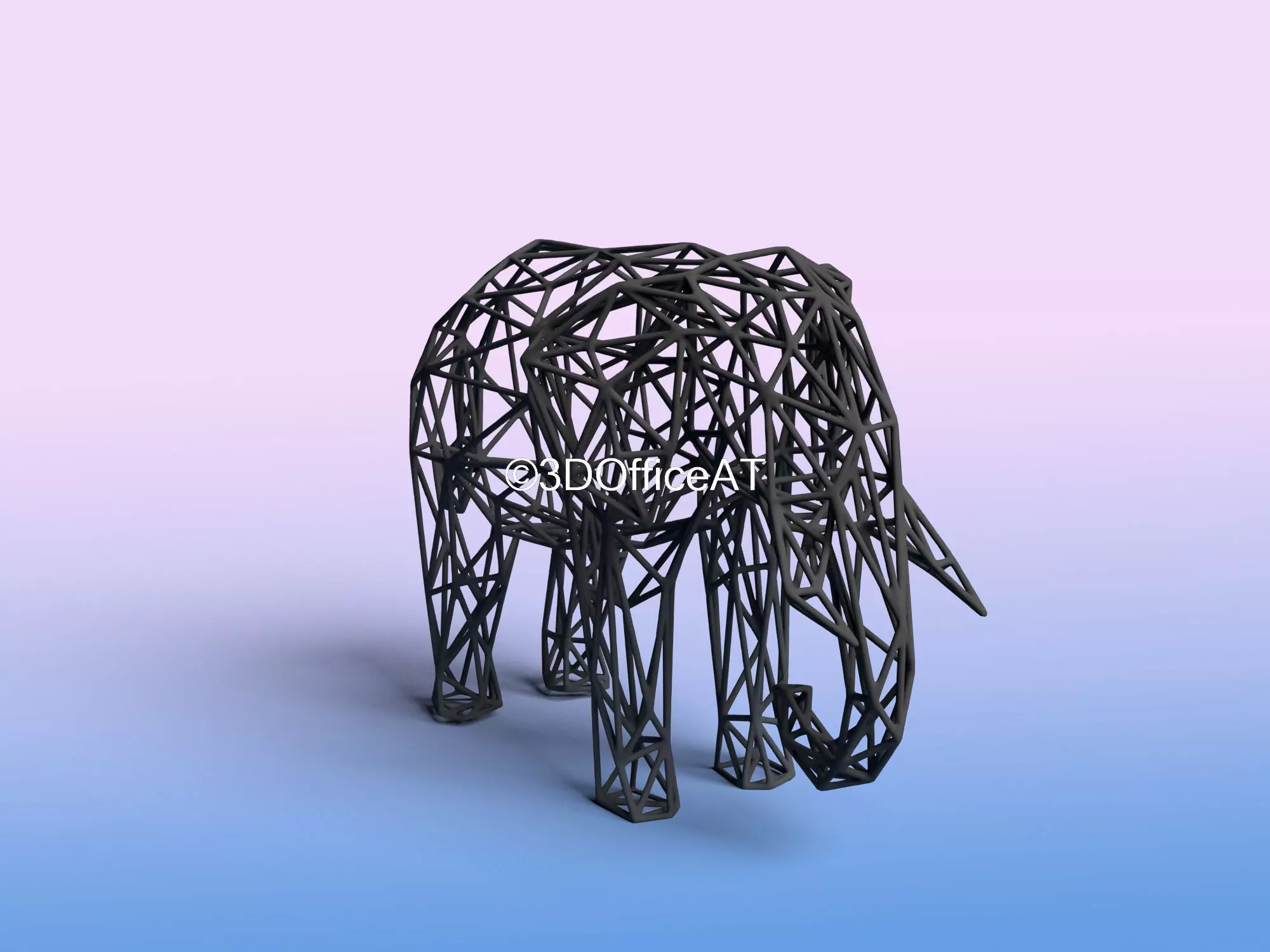 ELEPHANT - MESH WIRE ART 3D model 3D printable | CGTrader