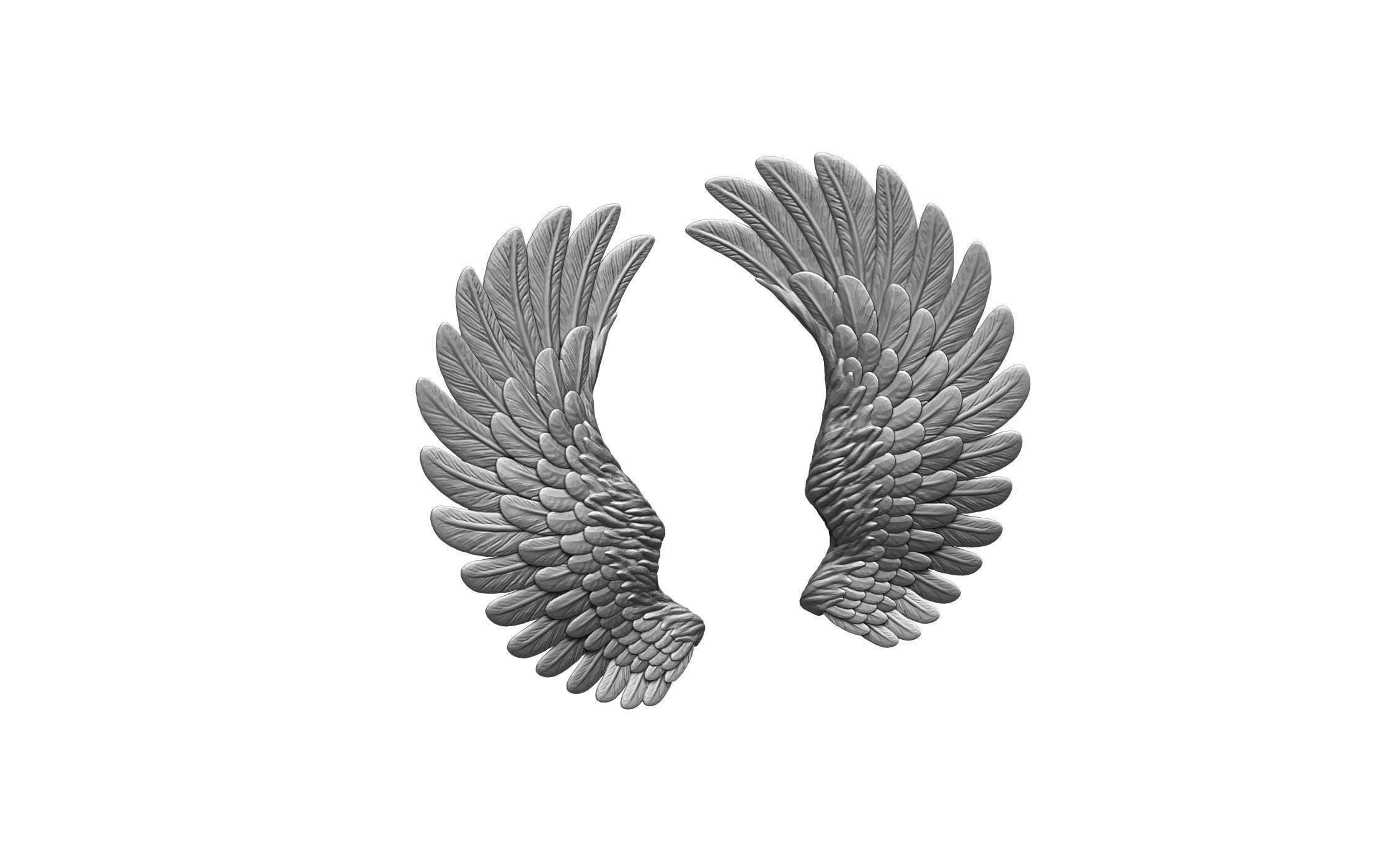 Wing pair left right 3D model 3D printable | CGTrader